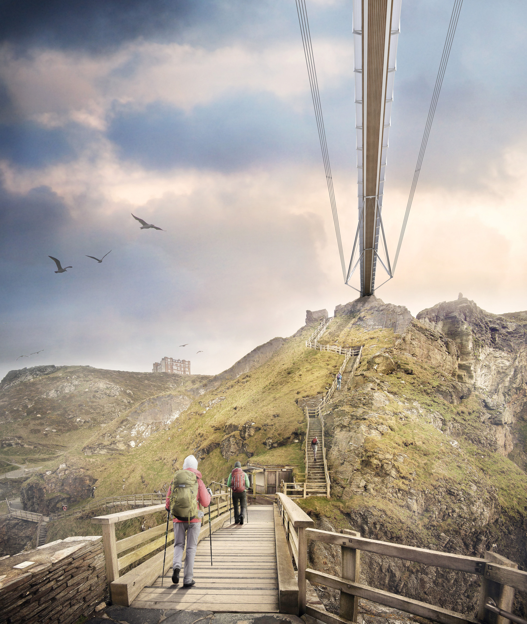 Gallery of Shortlisted Concept Designs Revealed for the Tintagel Castle ...