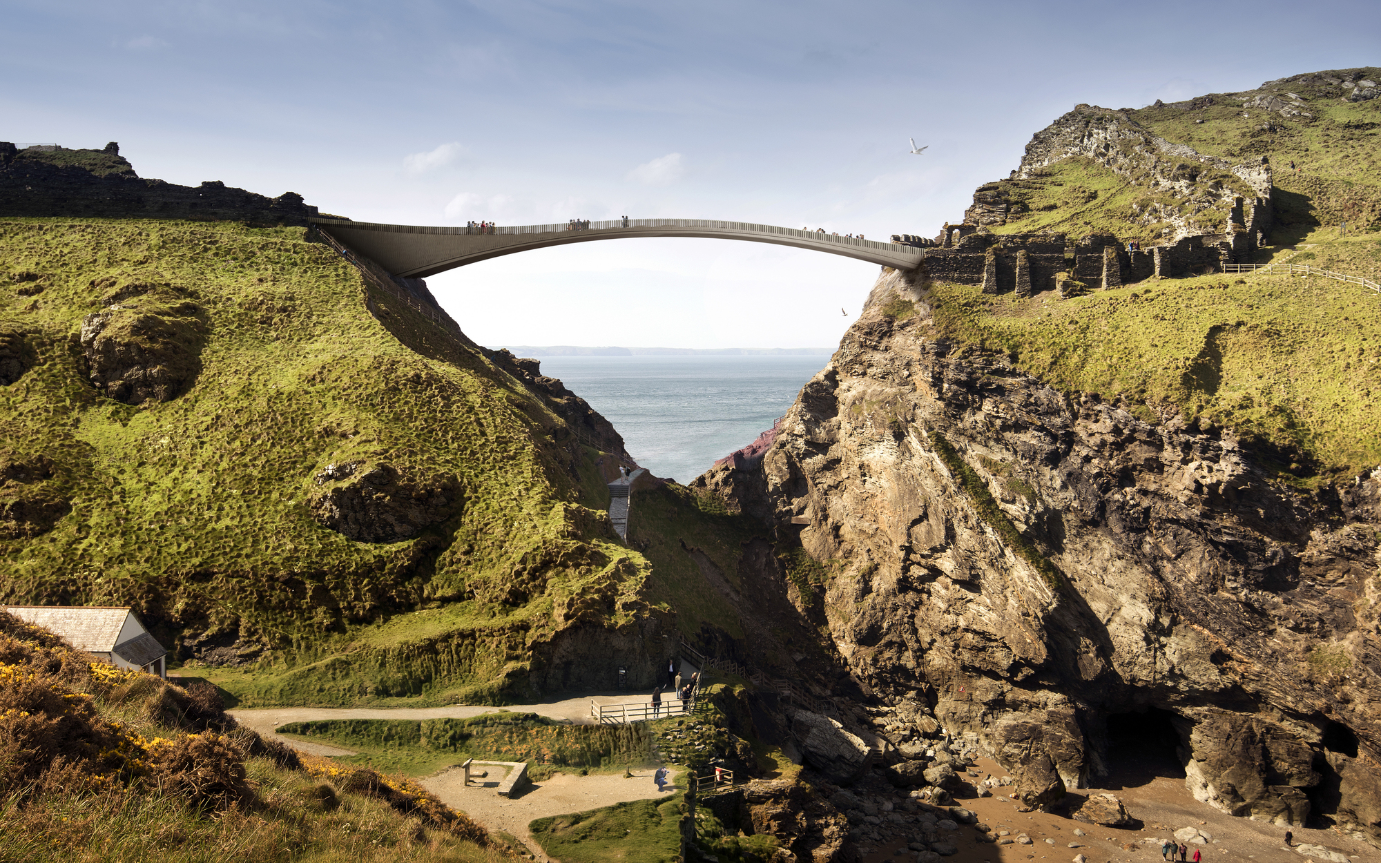 Shortlisted Concept Designs Revealed for the Tintagel Castle Footbridge ...