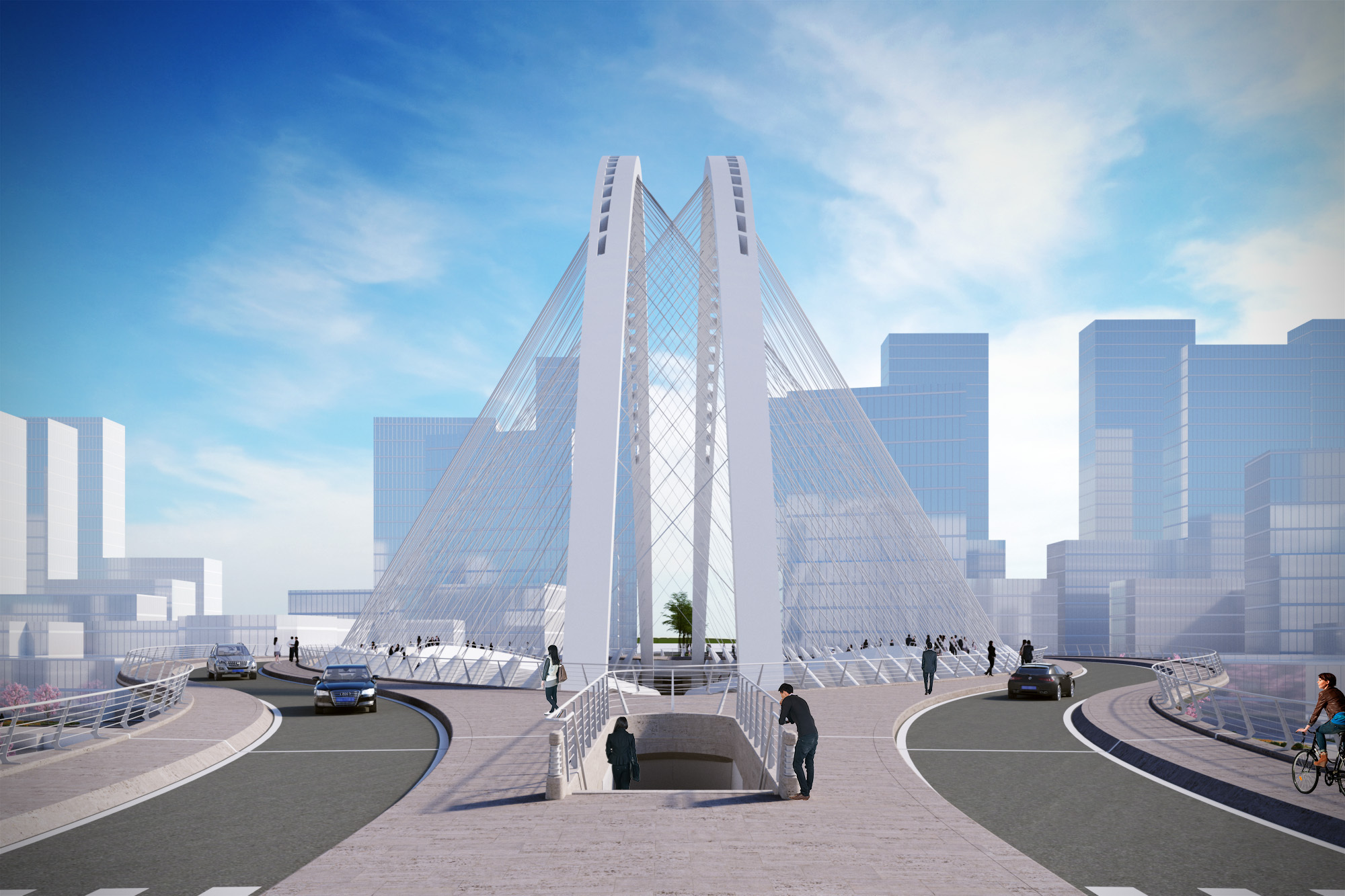 Gallery of Santiago Calatrava Designs 3 New Bridges for Huashan - 12