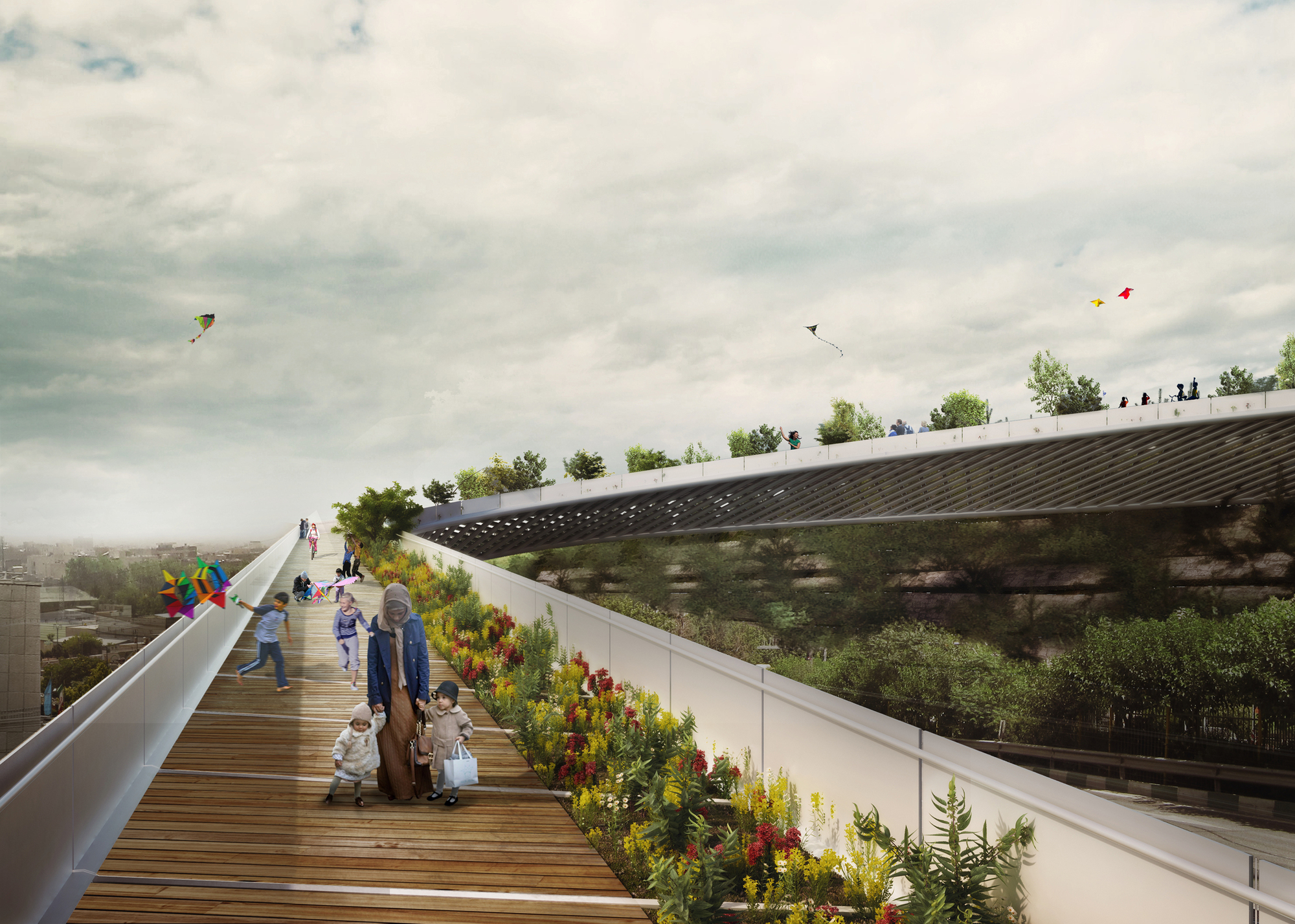Gallery of 3rd Skin Architects' Haghani Pedestrian Bridge Folds Over ...