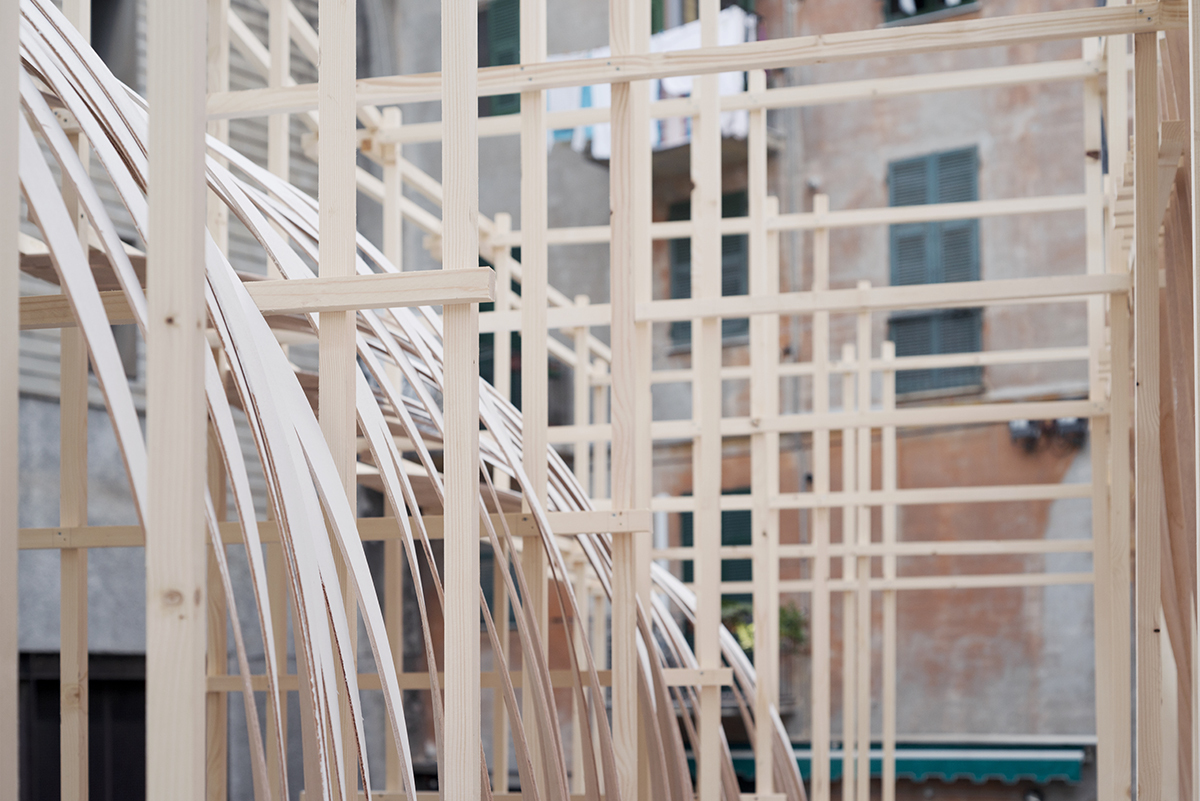 Gallery of Experimental Structure of Bent Wood Takes Shape in Genoa - 8
