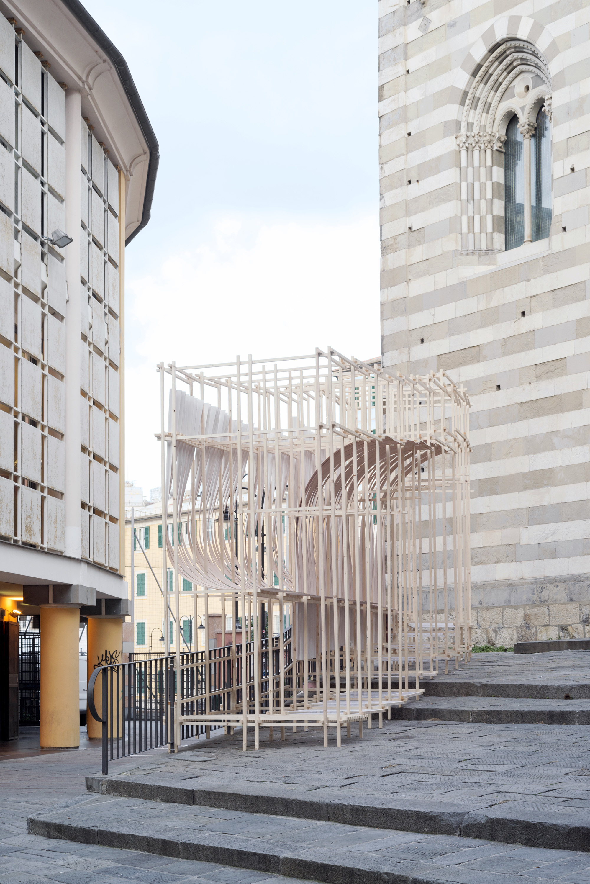 Gallery of Experimental Structure of Bent Wood Takes Shape in Genoa - 9