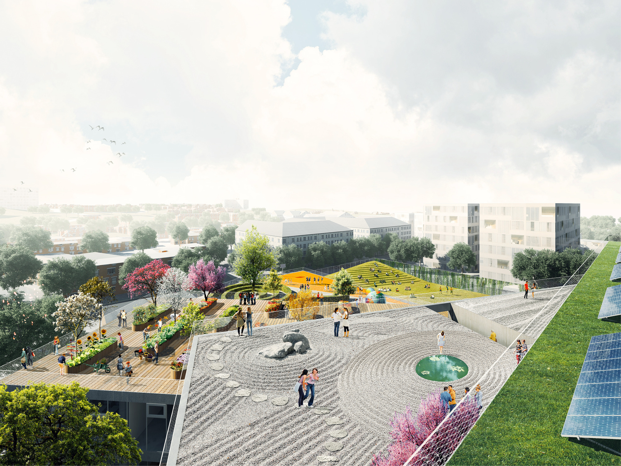 Gallery of BIG Reveals Design for "Cascading" Secondary School in ...