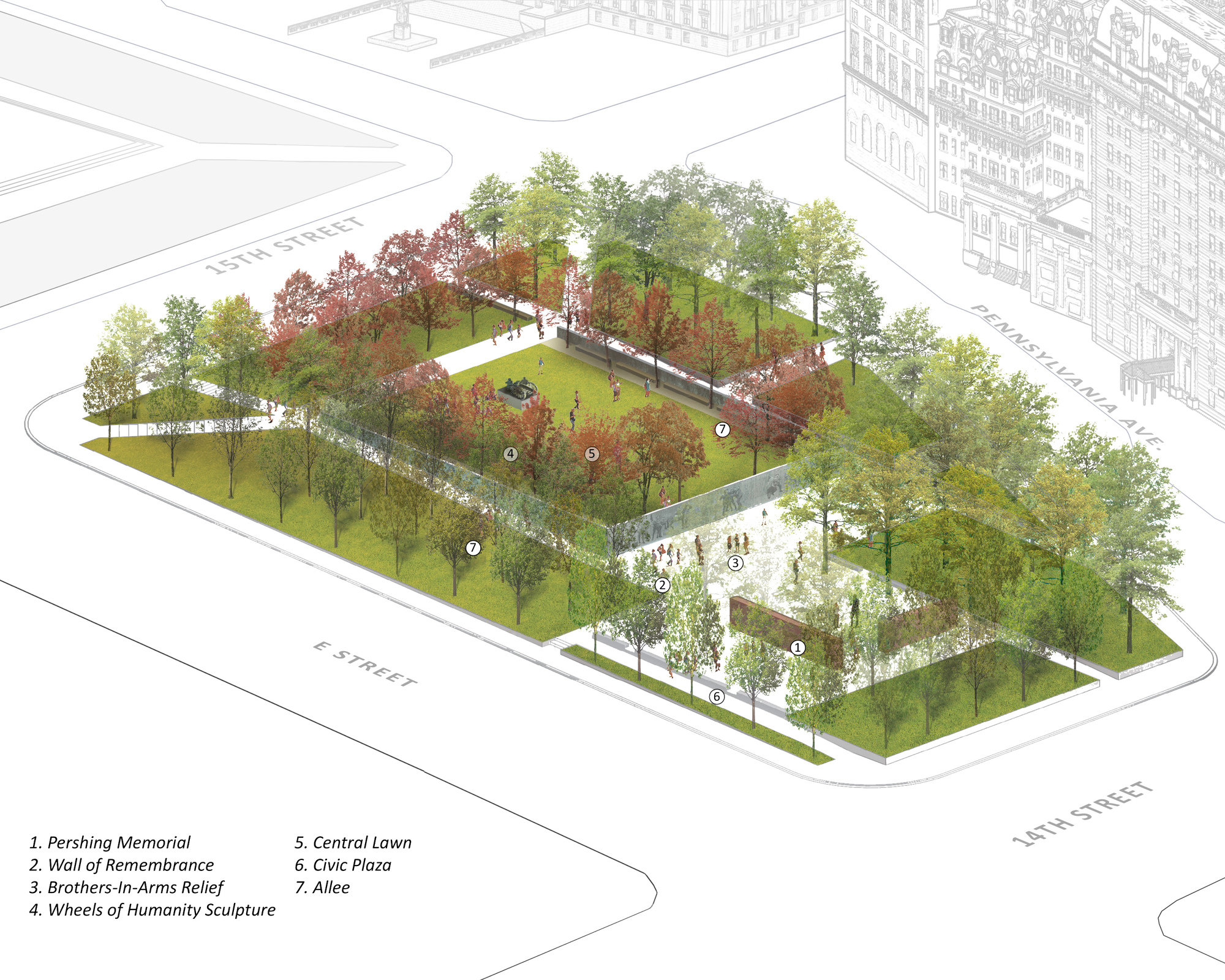 Gallery of Winning Design Selected for the World War I Memorial in DC - 2