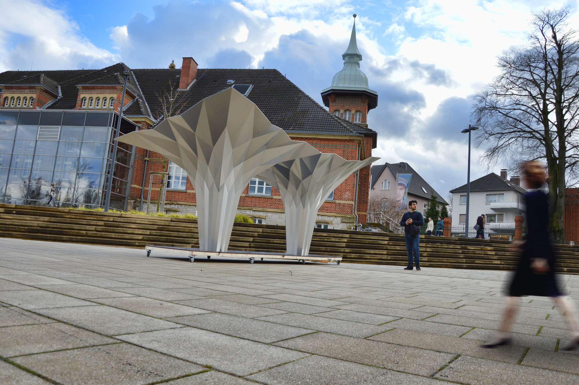 Gallery of Origami Pavilion Creates Shelter with 8 Folded Aluminum ...