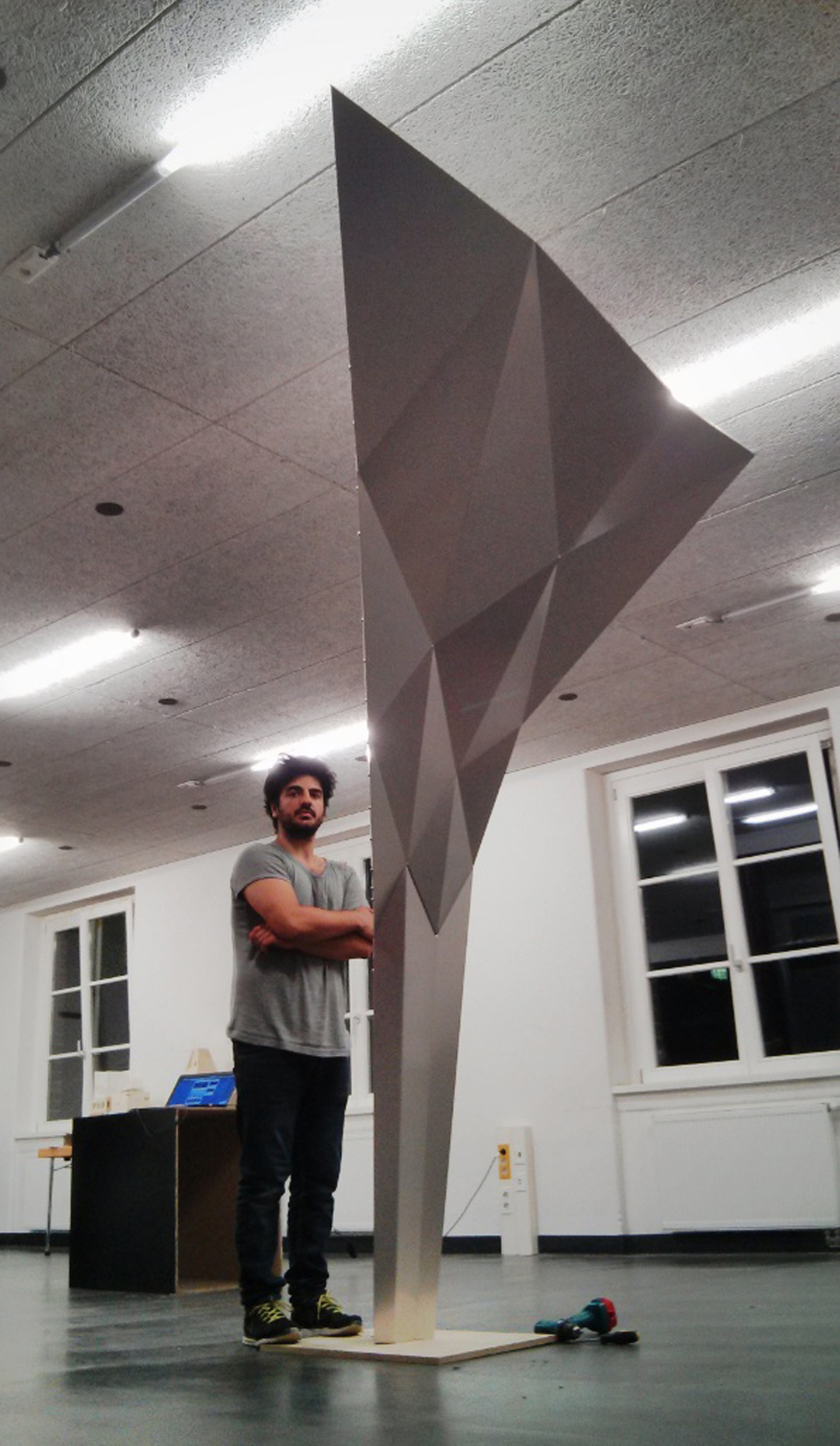 Gallery of Origami Pavilion Creates Shelter with 8 Folded Aluminum ...