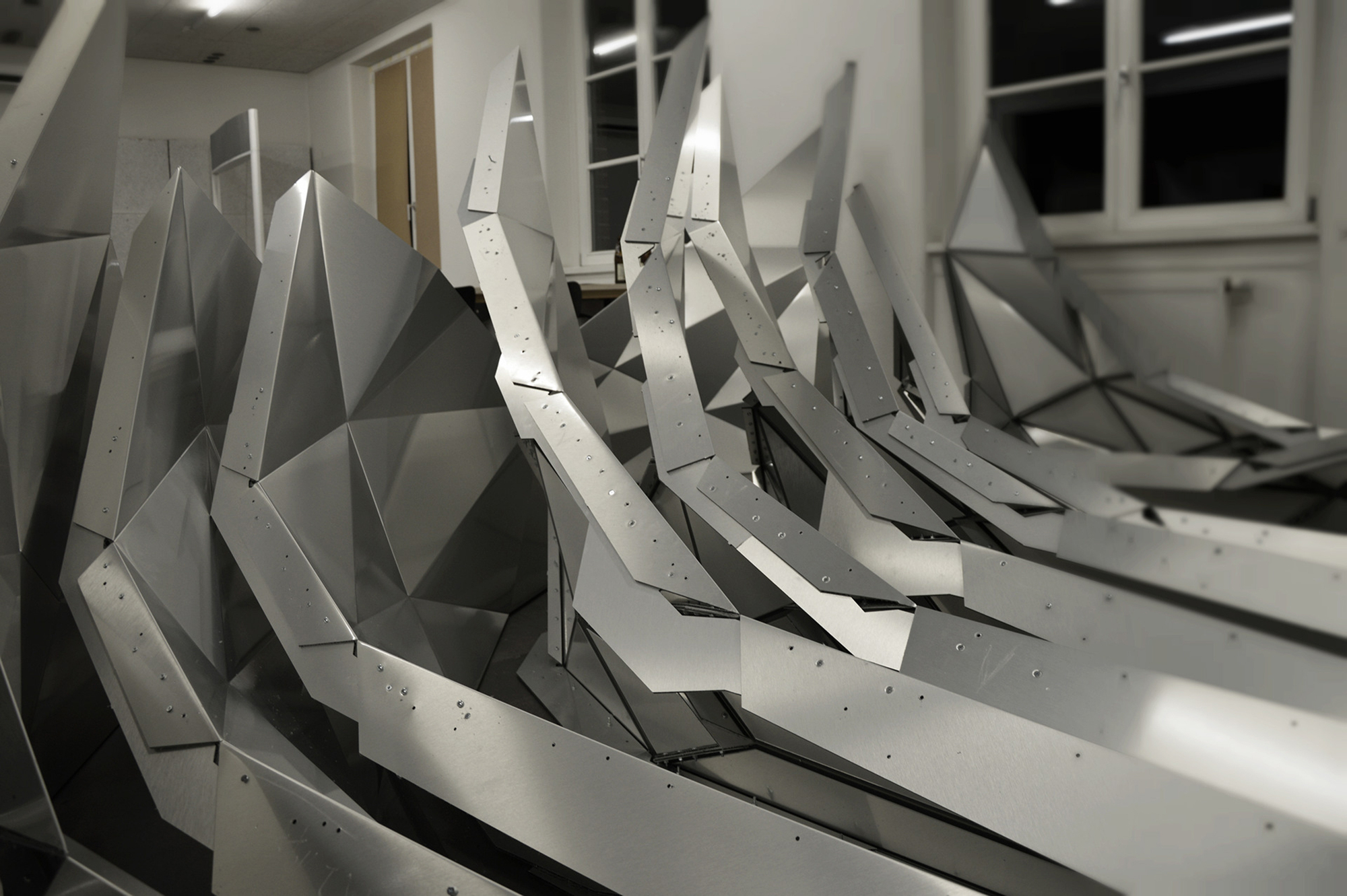 Gallery of Origami Pavilion Creates Shelter with 8 Folded Aluminum ...