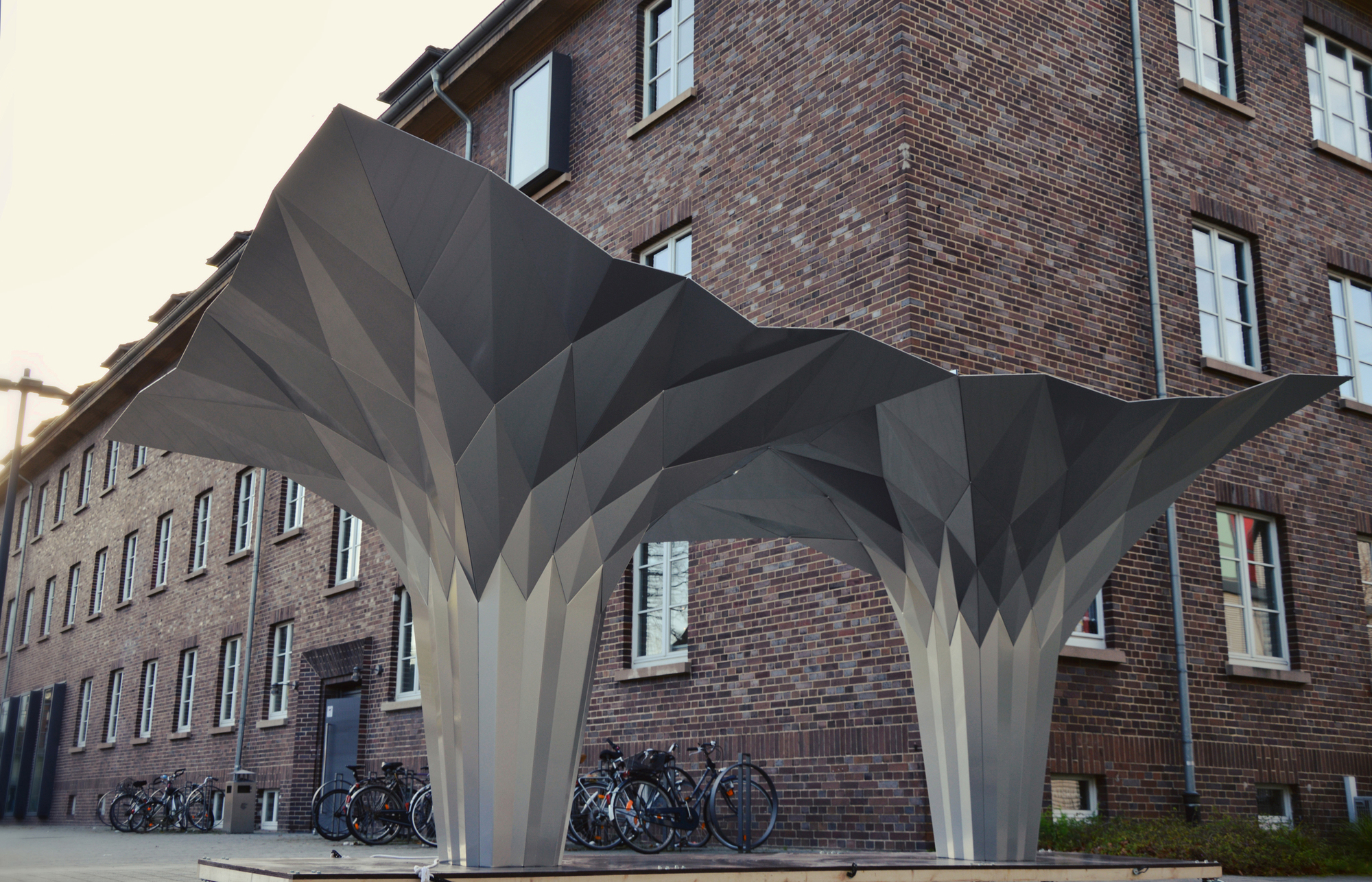 Gallery of Origami Pavilion Creates Shelter with 8 Folded Aluminum ...