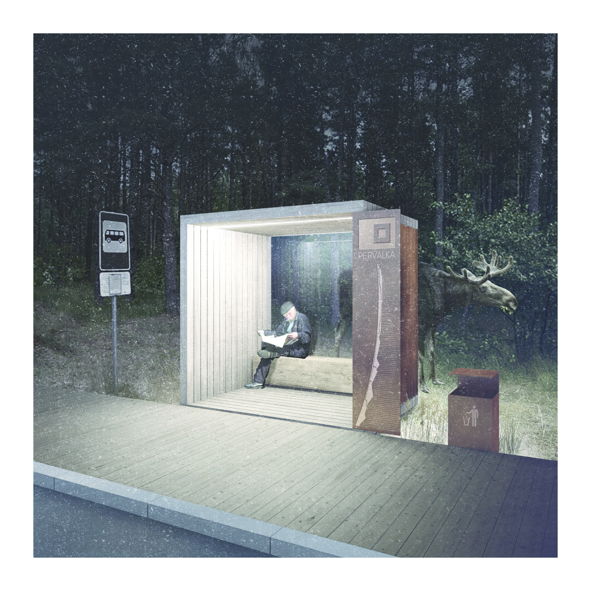 Series of Bus Stops Along the Curonian Spit Will Connect 6 Previously ...