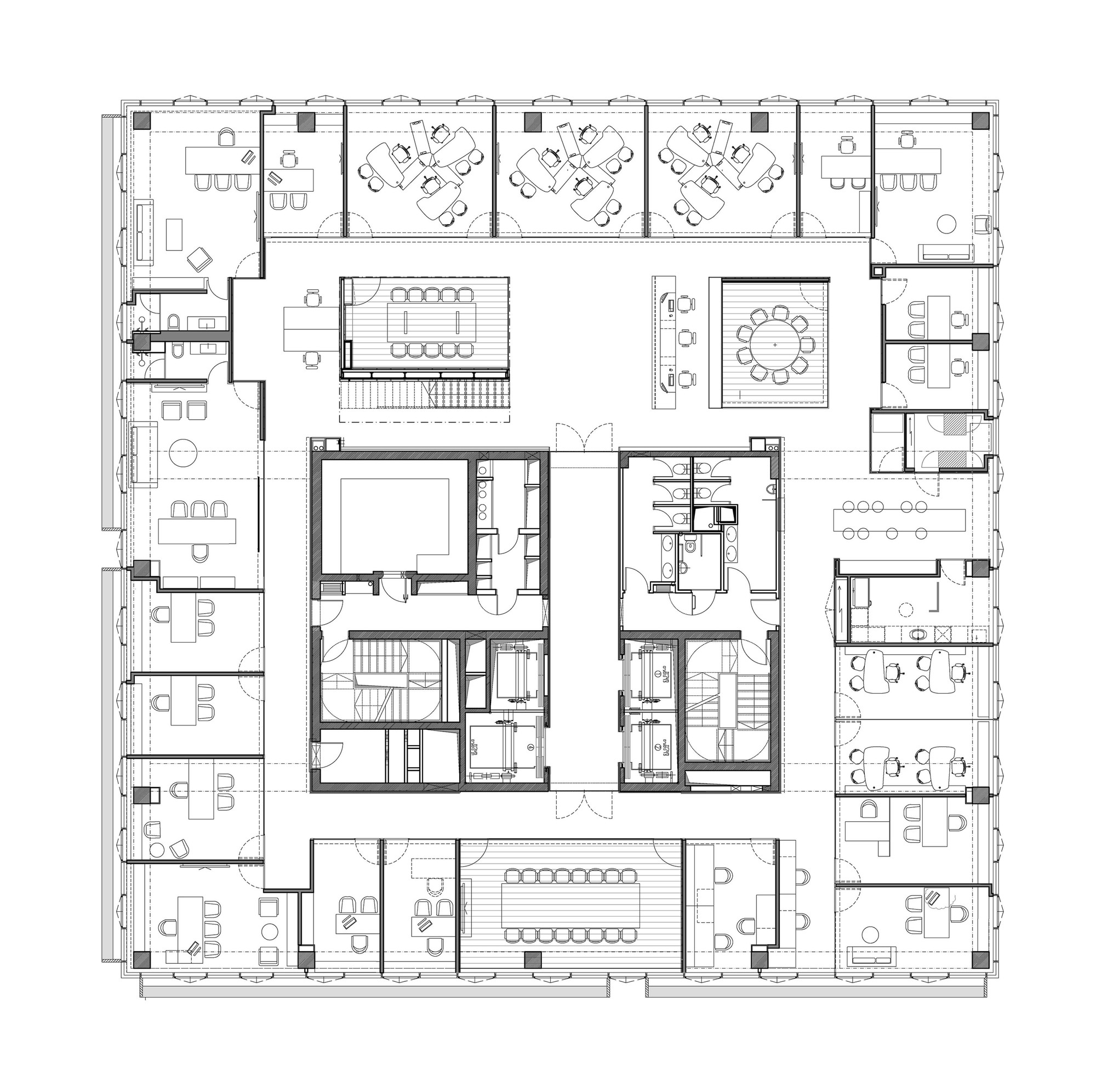 Office floor plan, Office layout plan, Office building plans