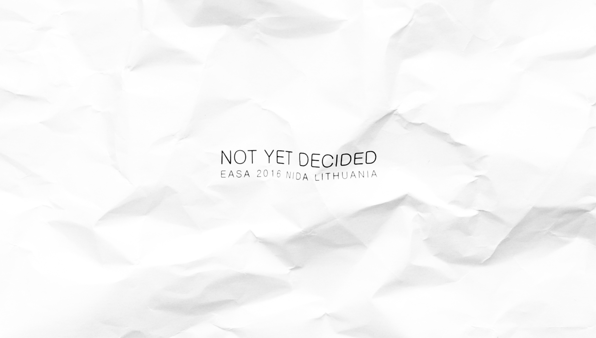 European Architecture Students Assembly 2016: "Not Yet Decided" | ArchDaily