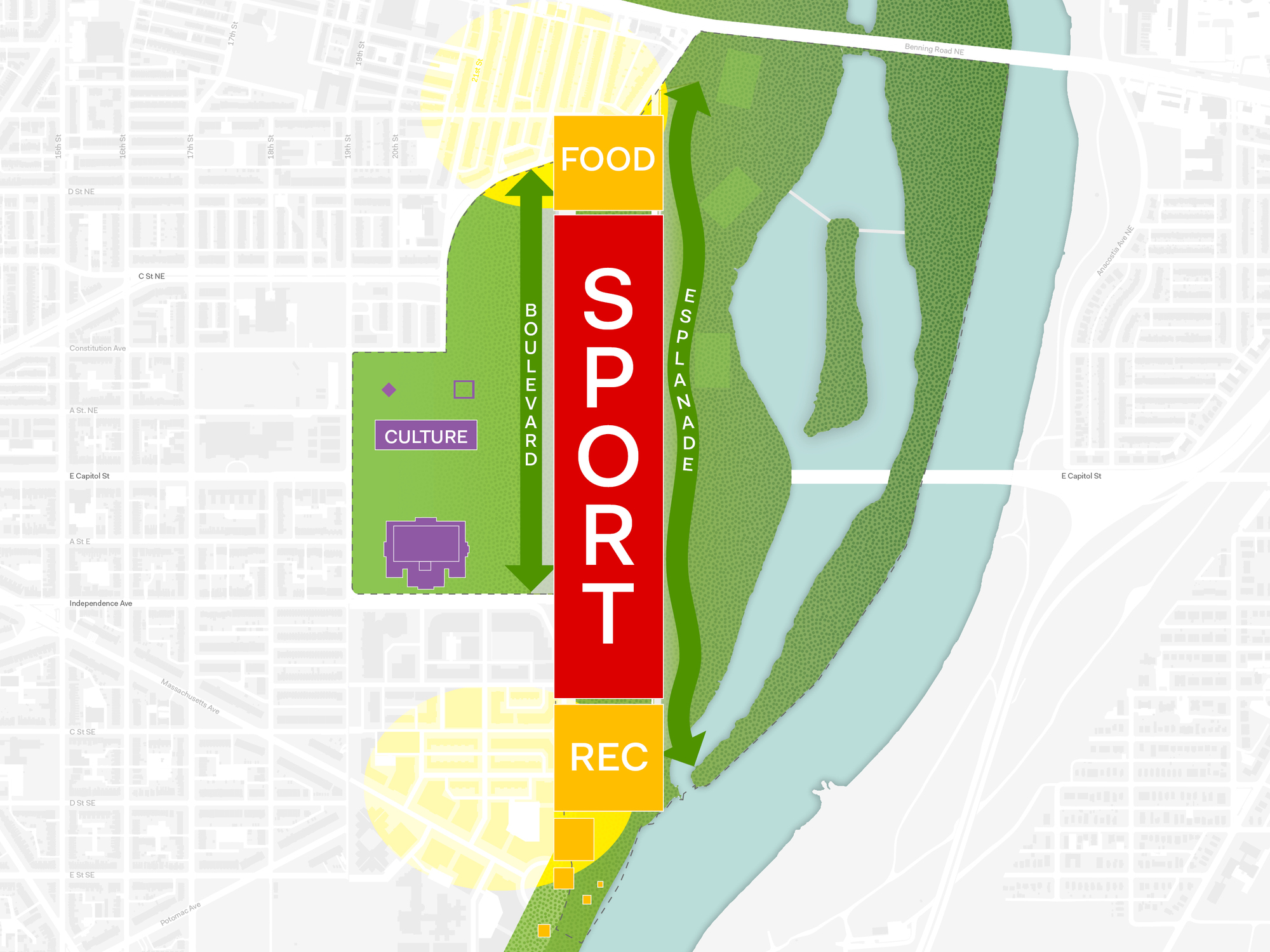 Galería de OMA revela dos planes de remodelación del Estadio RFK en ...