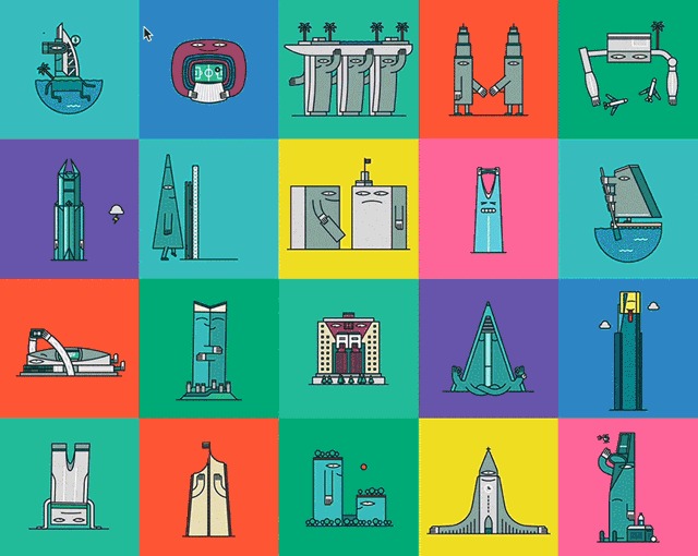 Gallery of These Animated GIFs Bring Landmark Buildings to Life (They ...