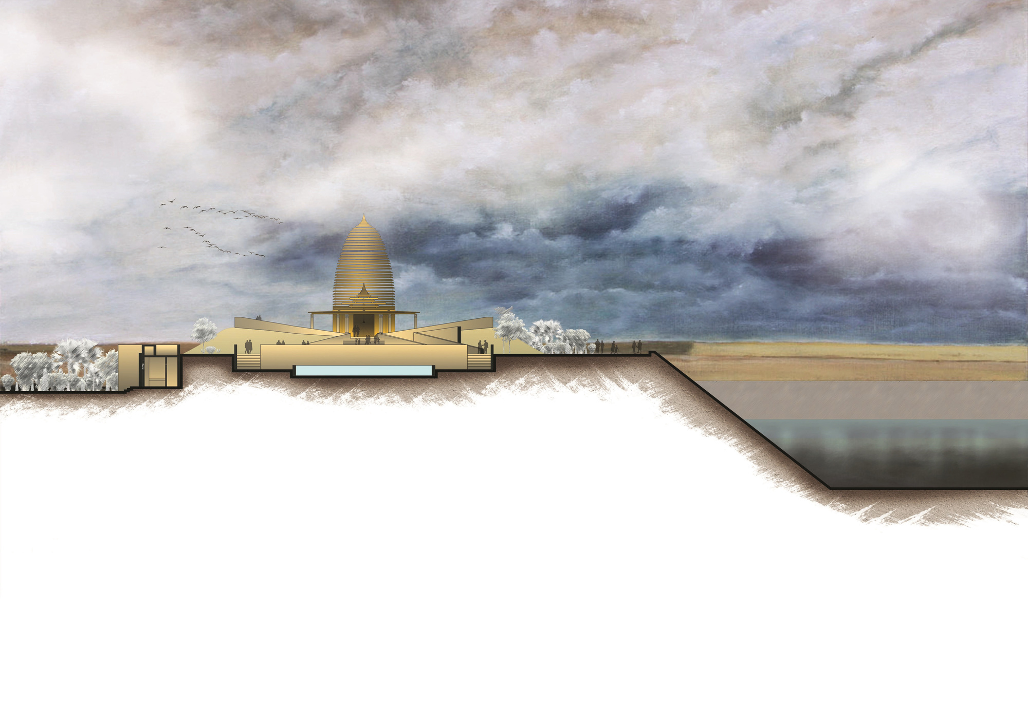 Gallery of Temple in Stone and Light / SpaceMatters - 39
