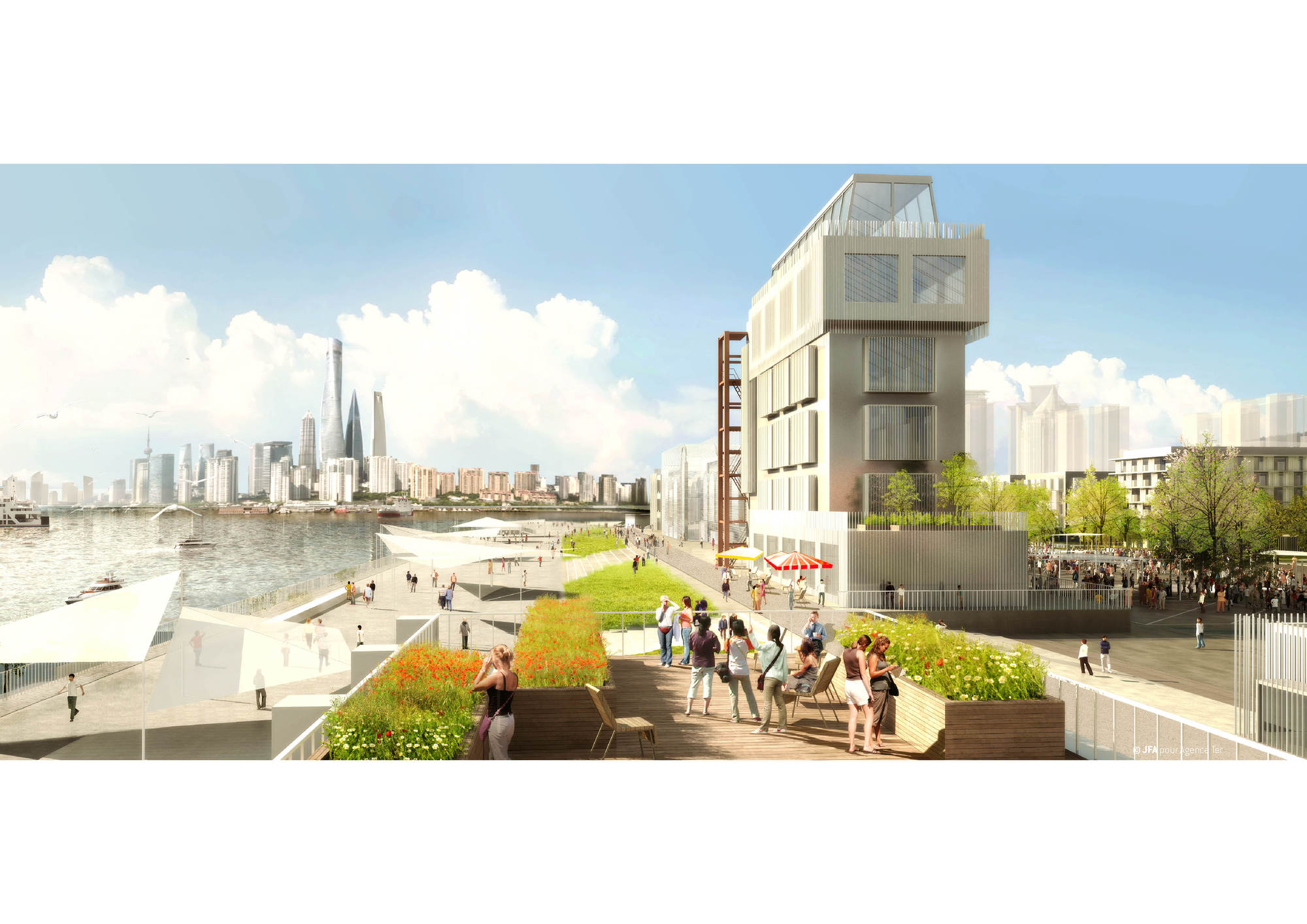 Galeria de Agence Ter propõe parque ao longo do rio Huangpu em Xangai - 12