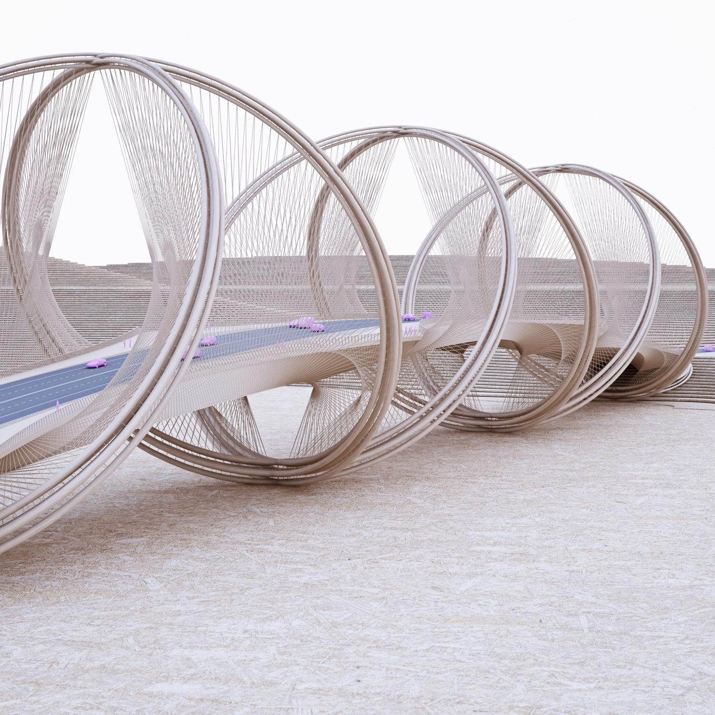 Gallery of Penda Designs Bridge Inspired by Olympics Rings for 2022 ...