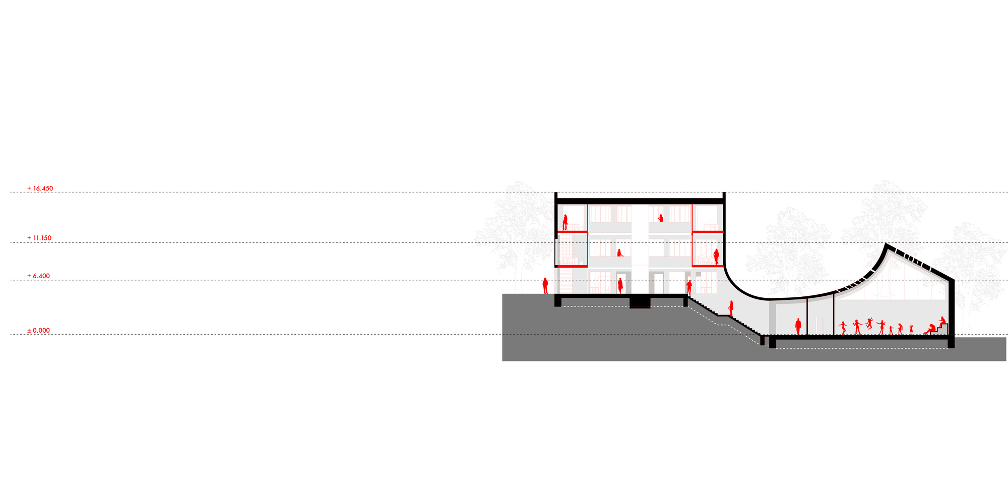 Gallery of PLUKK Designs Town Hall and Community Center On Sloping Site ...