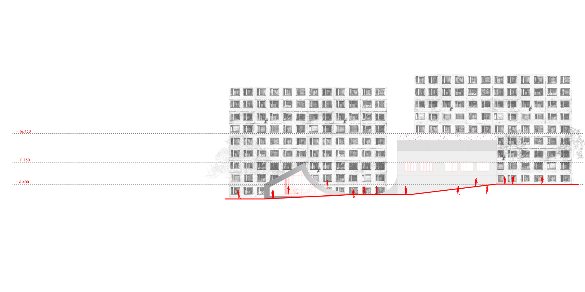 Gallery of PLUKK Designs Town Hall and Community Center On Sloping Site ...