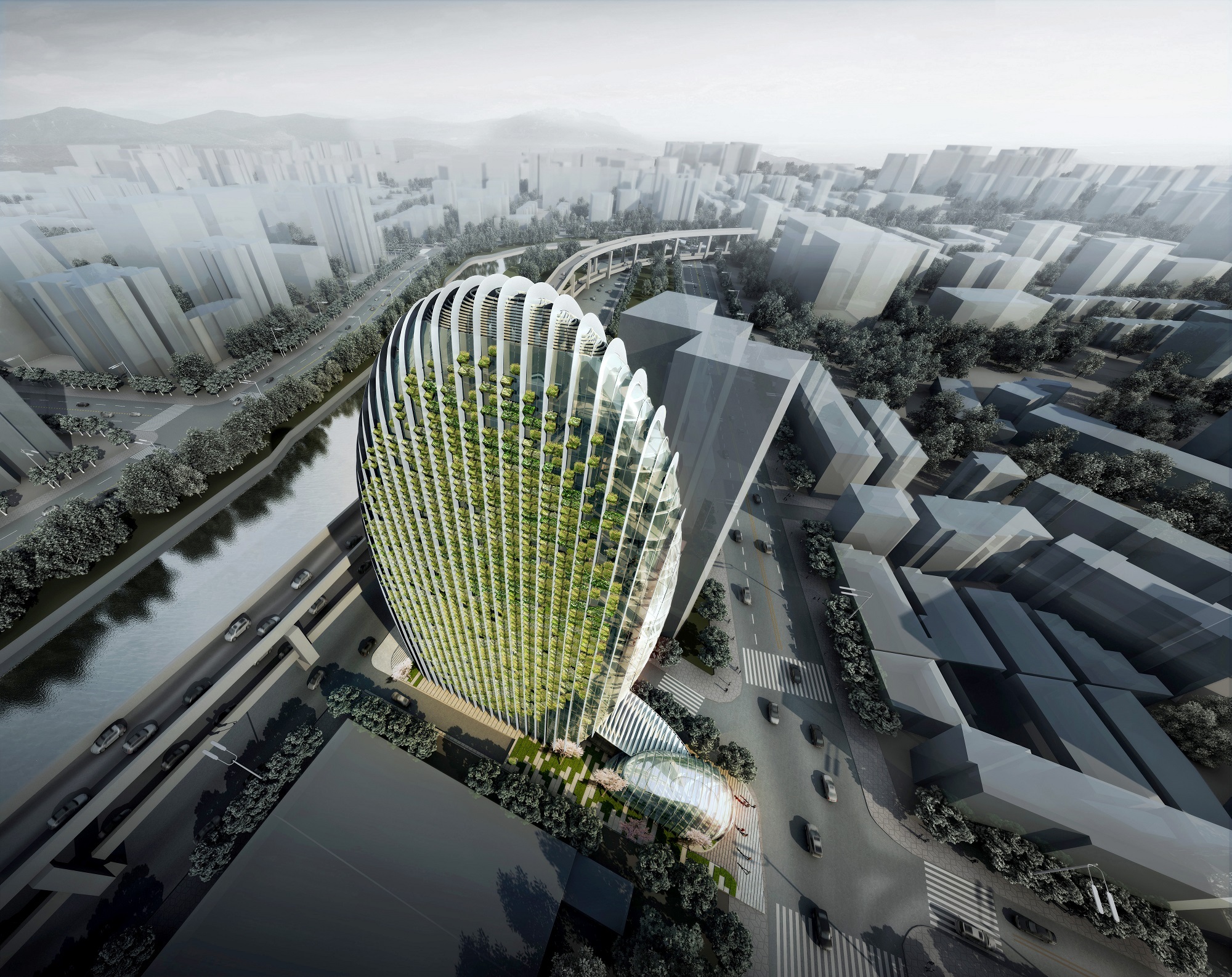 Gallery of Aedas' Pebble-Inspired Lè Architecture in Taipei Nears ...