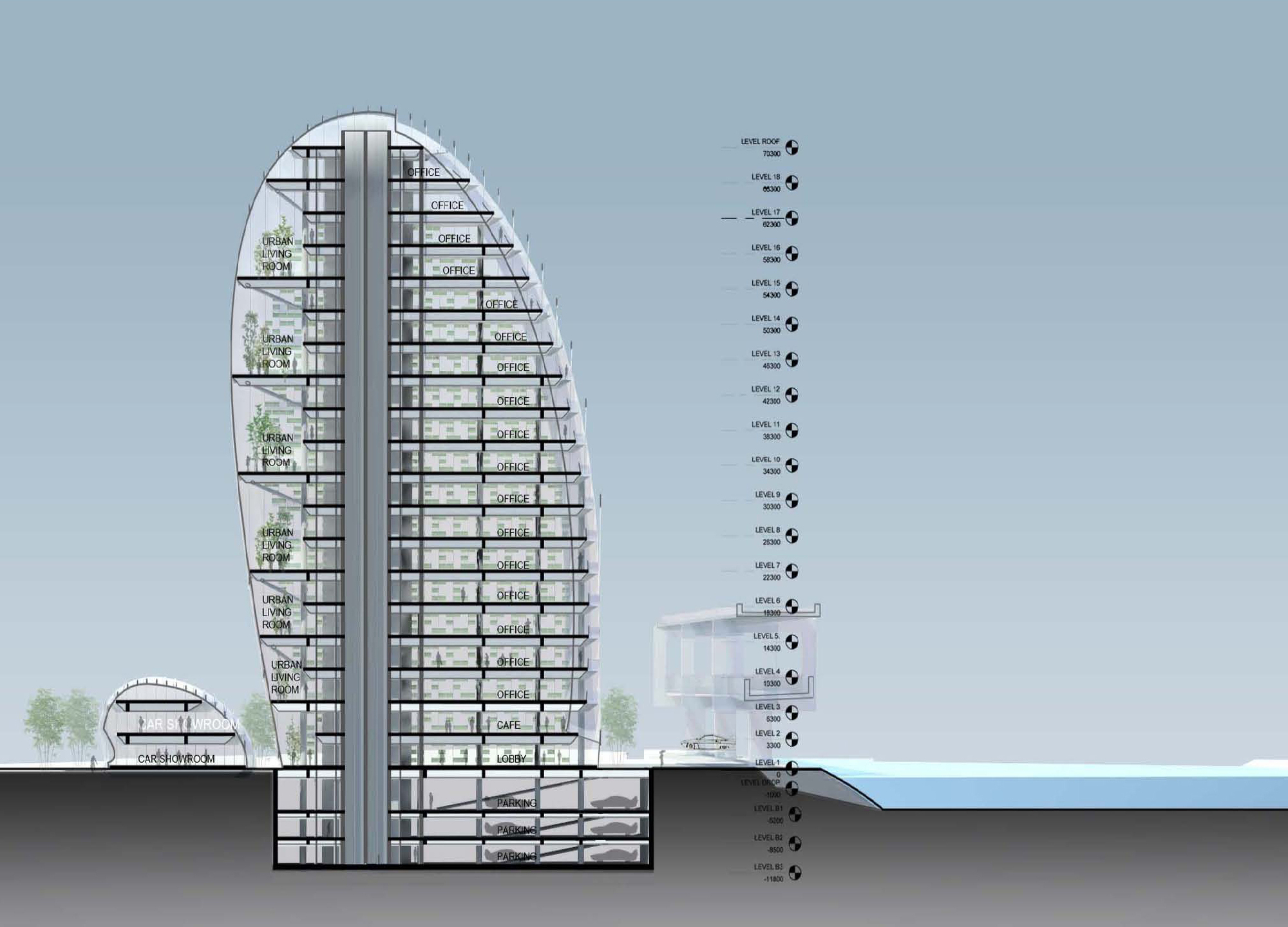 Gallery of Aedas' Pebble-Inspired Lè Architecture in Taipei Nears ...