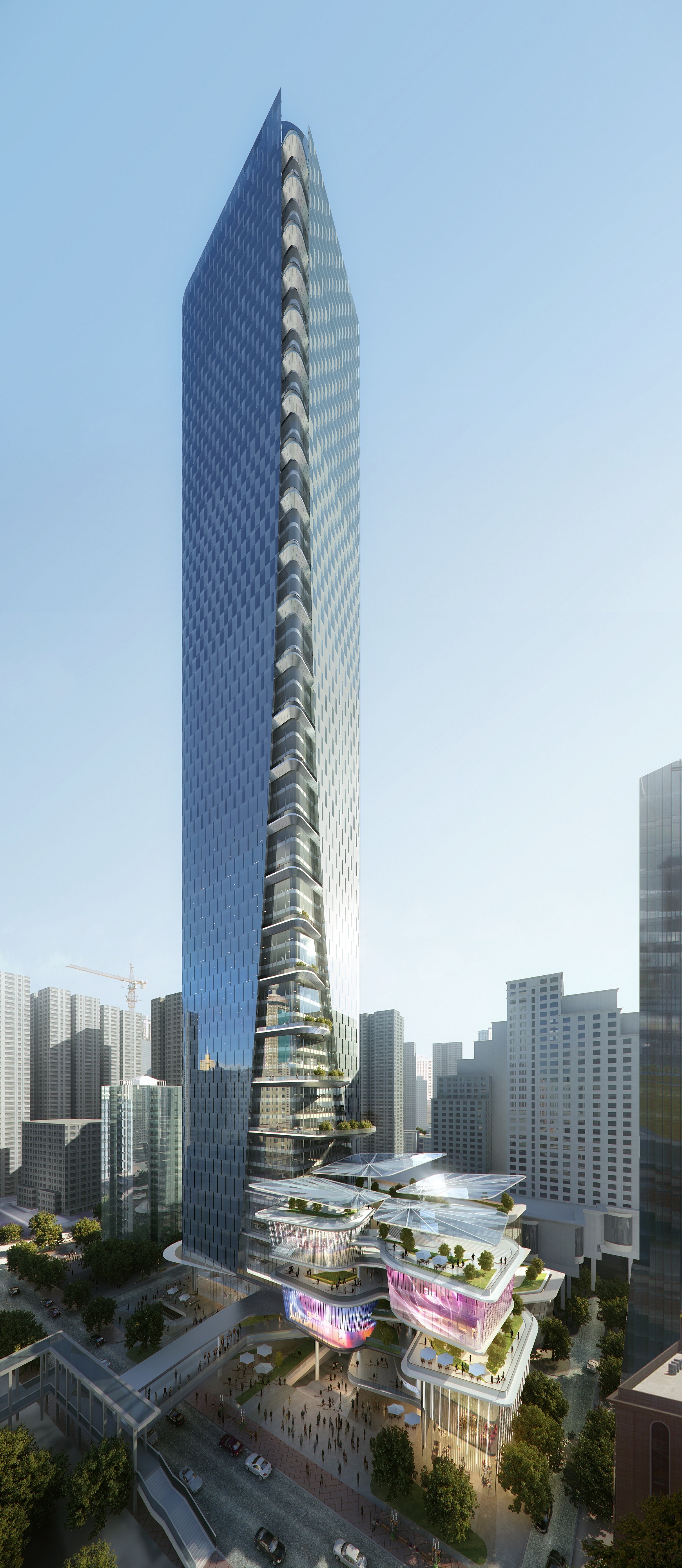 Gallery of Aedas Reveal Dynamic New Design For The Shenzhen Luoho ...