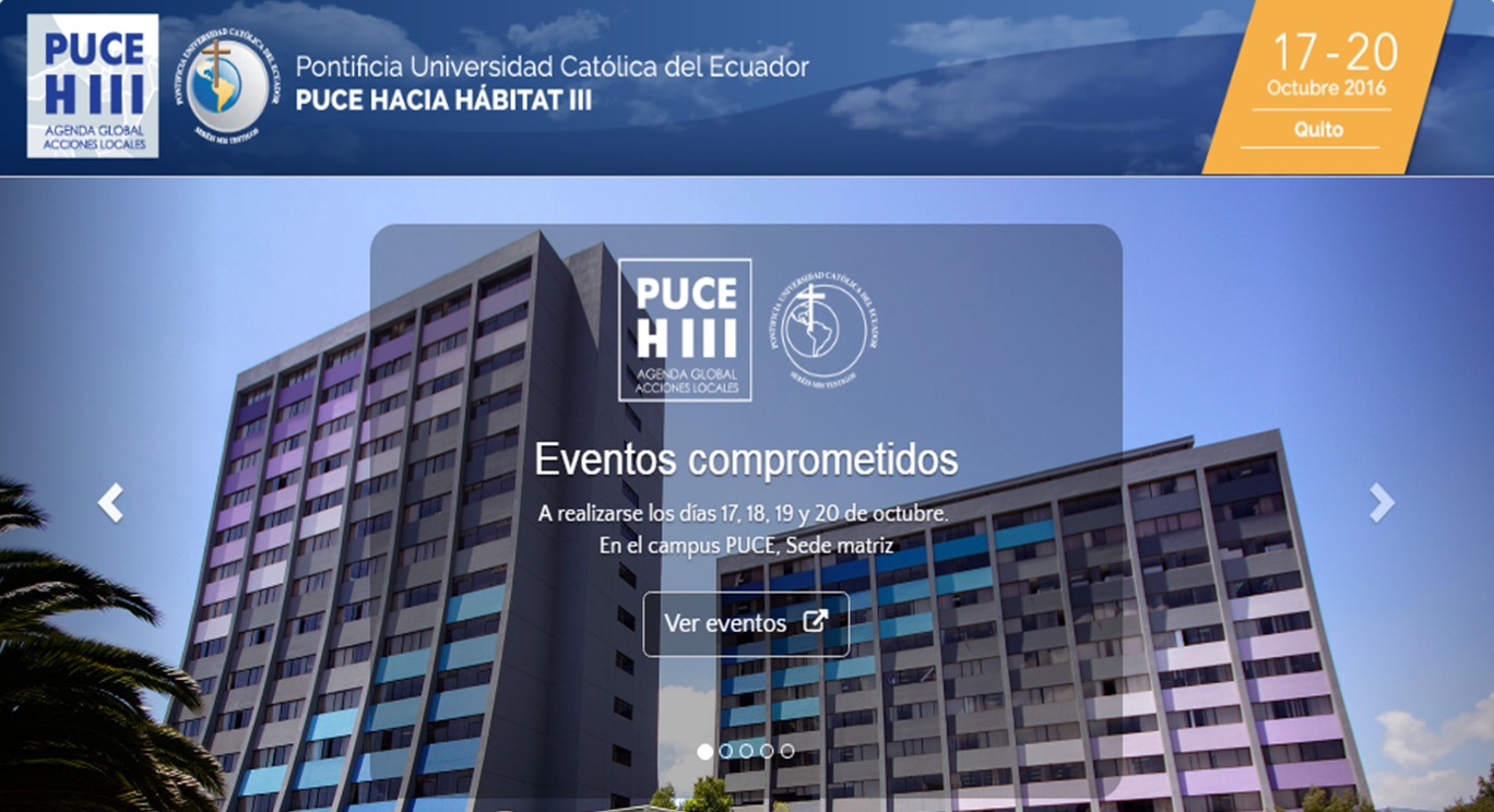 PUCE H3: Hacia Habitat III / Quito | ArchDaily en Español