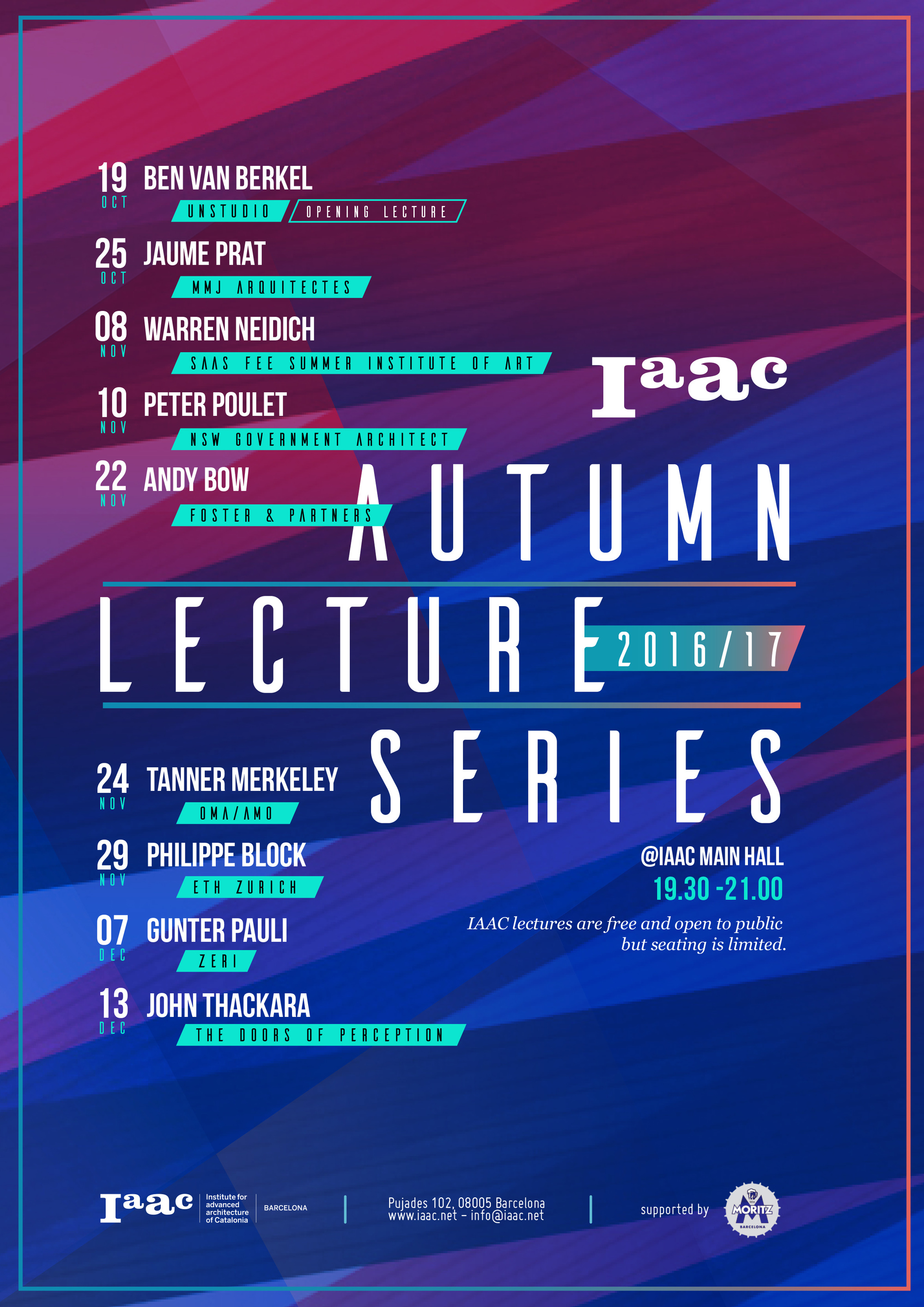 IAAC Fall Lecture Series 2016/17 en Barcelona | ArchDaily en Español