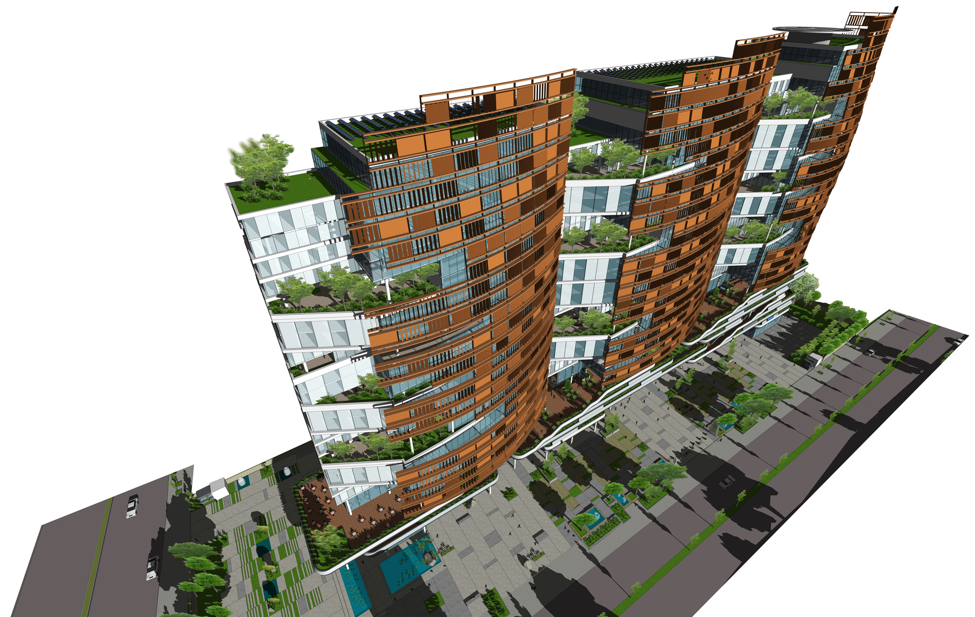 Gallery of CnT Architects Provide Two Options for Design of Aurobindo ...