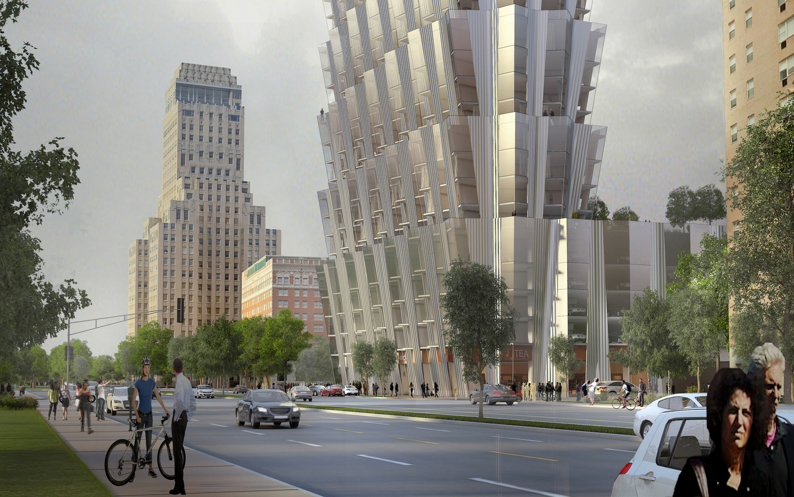 Gallery of Studio Gang Designs Tiered Mixed-Use Tower on Forest Park in ...