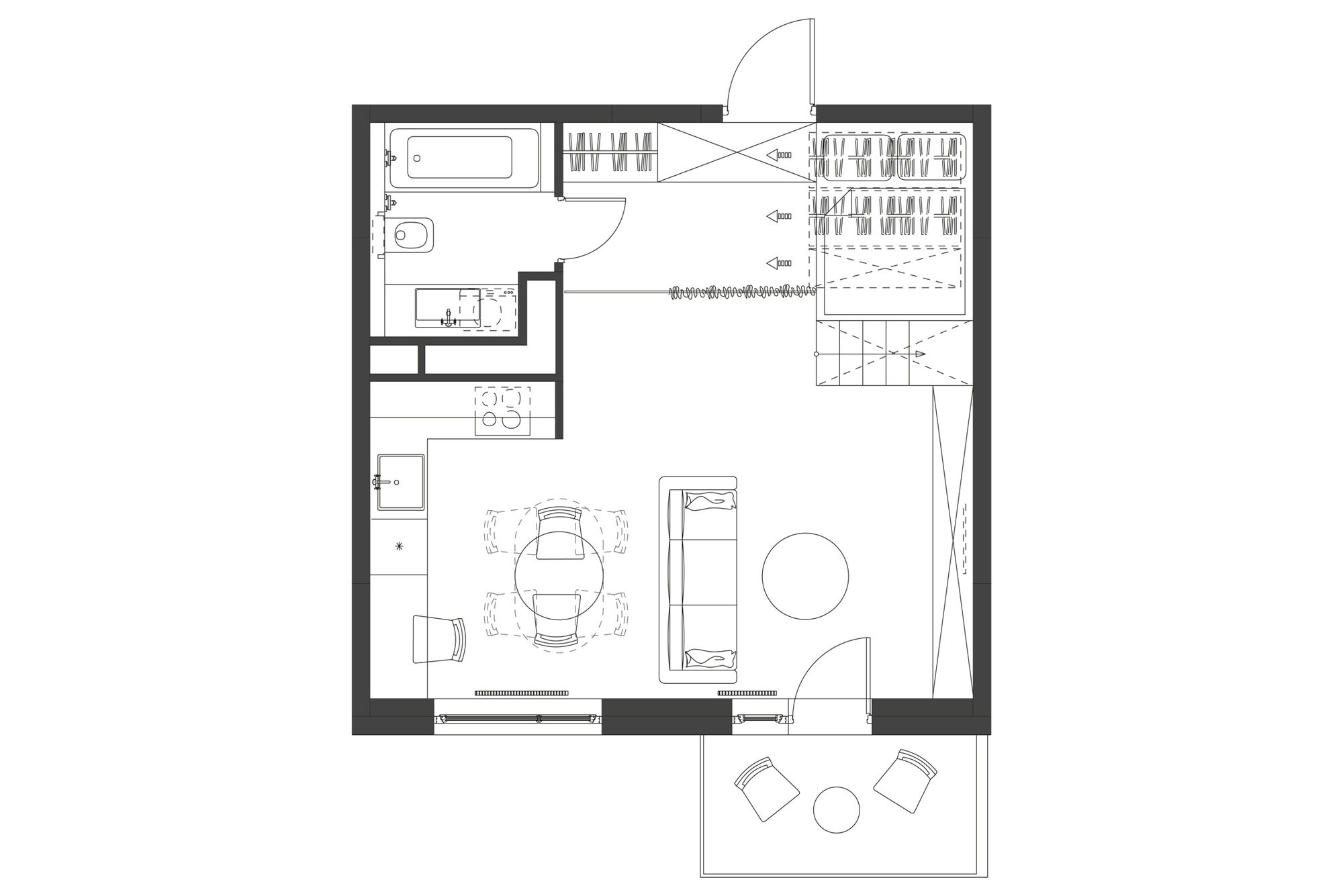 Gallery Of 35m2 Flat Studio Bazi 9 Gallery Of 35m2 Flat Studio Bazi 9