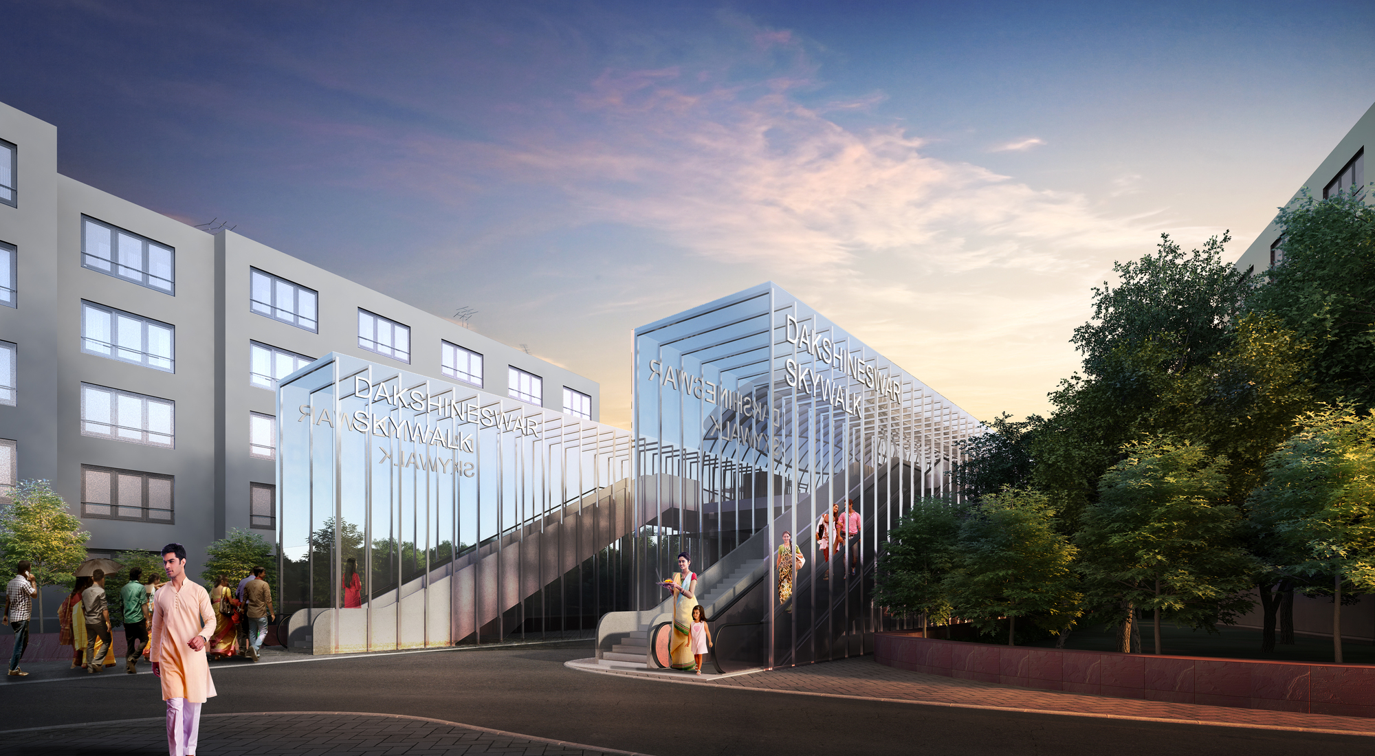 Gallery of Pedestrian Skywalk to Improve Kolkata Temple Traffic - 11