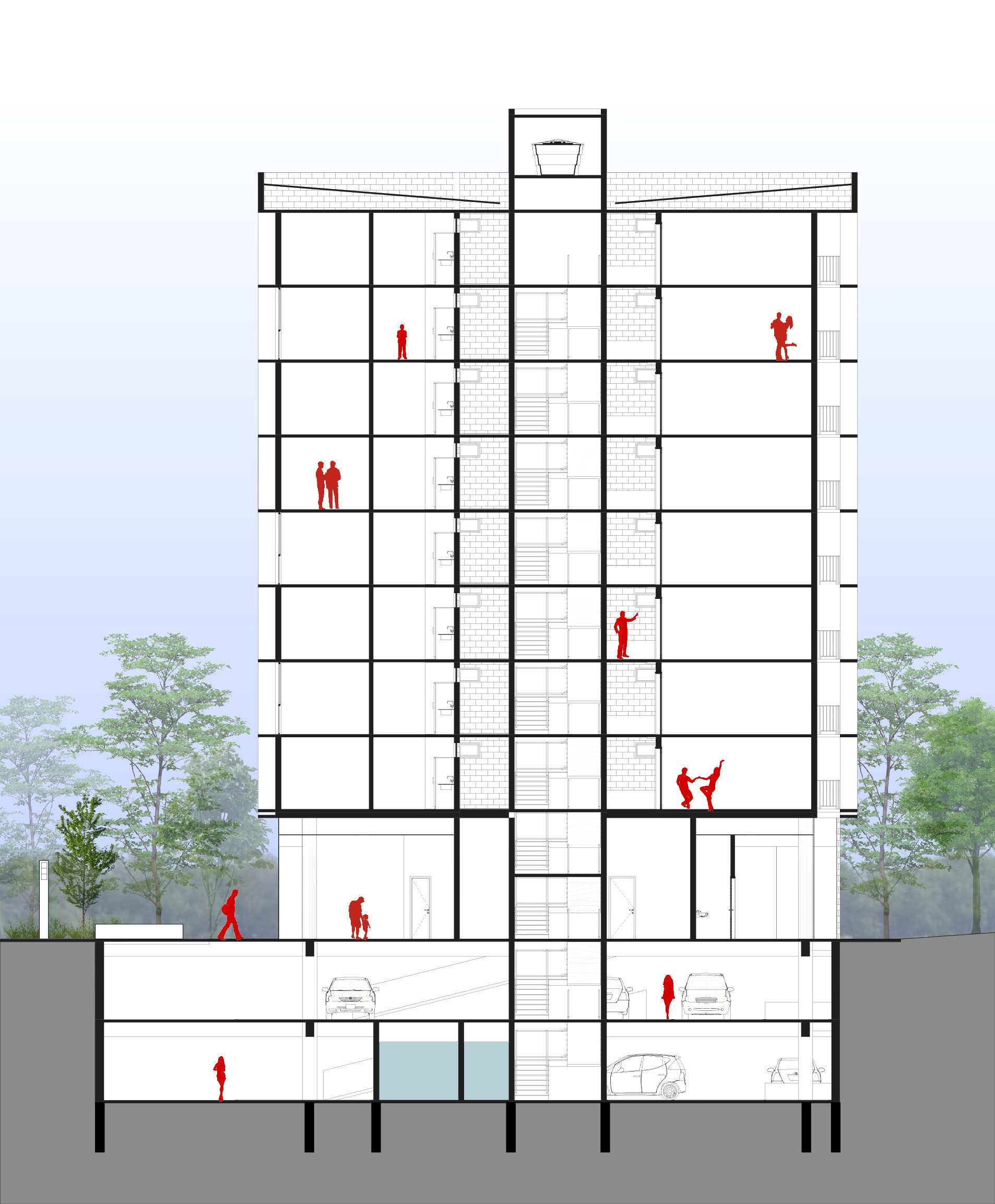 Galeria de 3º Lugar no concurso CODHAB-DF para edifícios de uso misto em Santa Maria/DF - 11