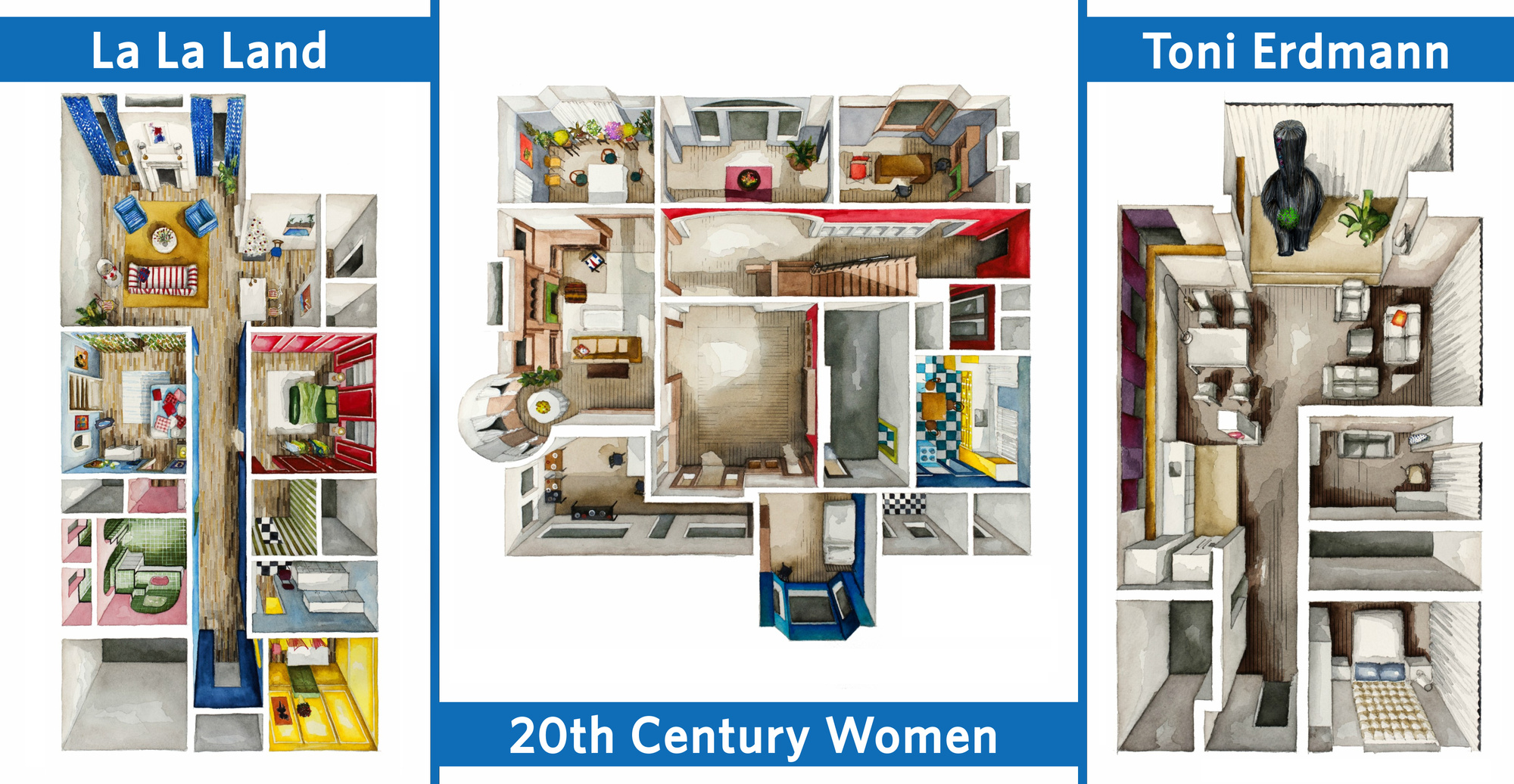 Designing the Year's Best Motion Pictures: 5 Floor Plans from Oscar ...