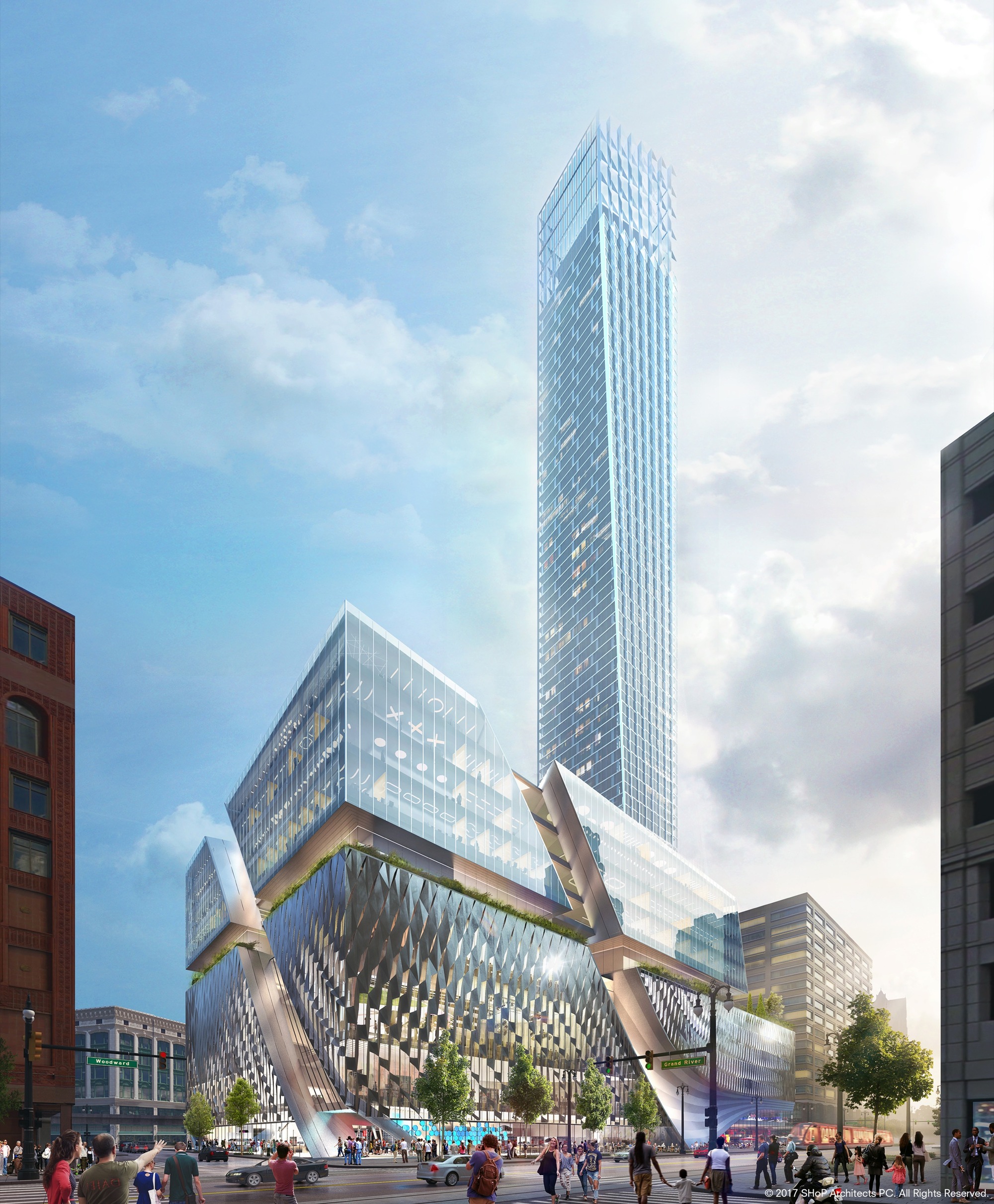 Gallery of SHoP Unveils Plans for Detroit’s Tallest Tower on Historic ...