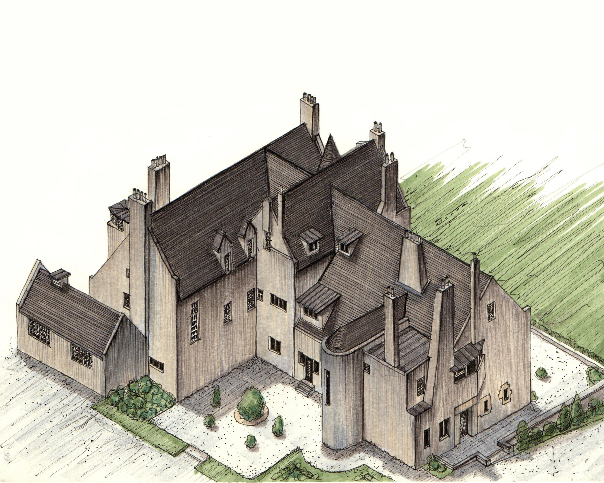 Gallery of 20 Beautiful Axonometric Drawings of Iconic Buildings - 15