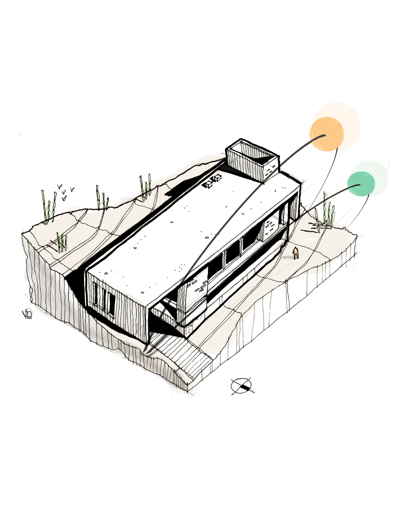 Gallery of Digital Sketch: Axonometric Representation - 12