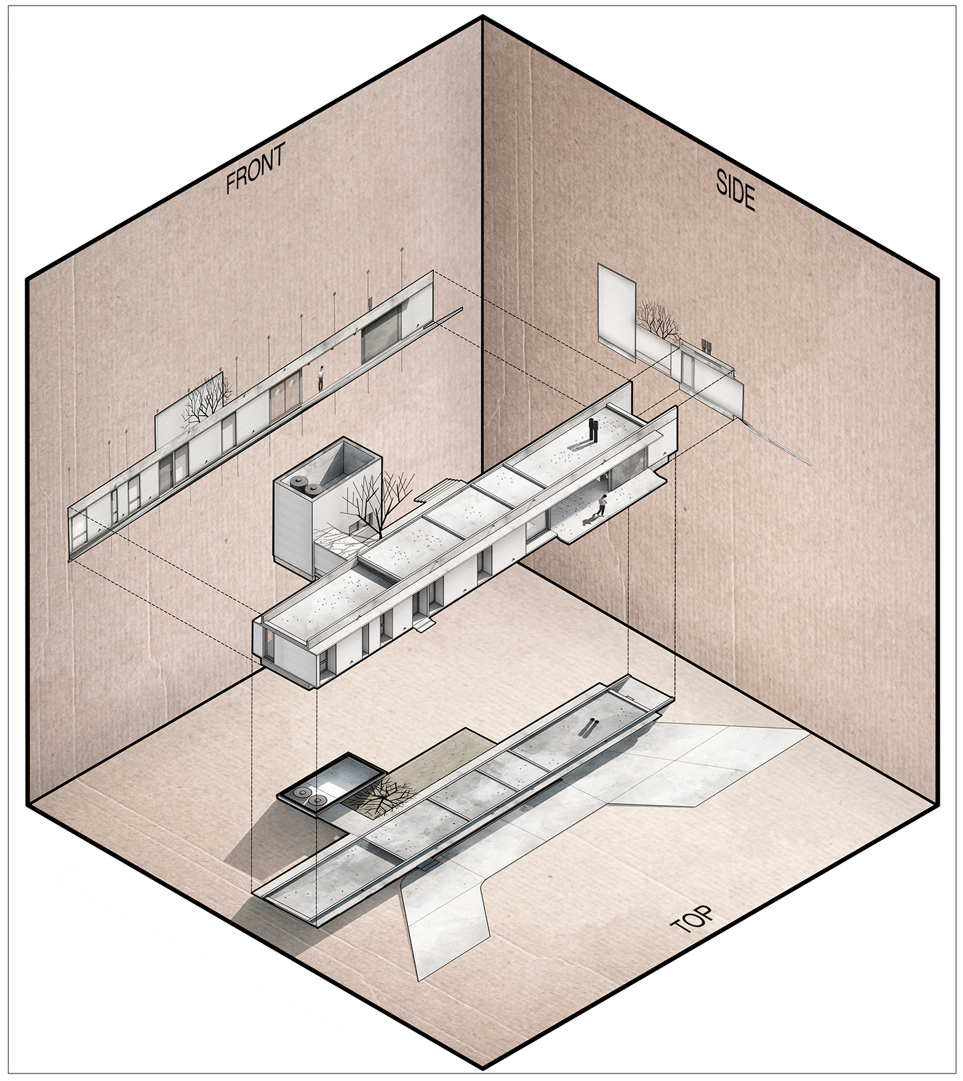 Gallery of Digital Sketch: Axonometric Representation - 7
