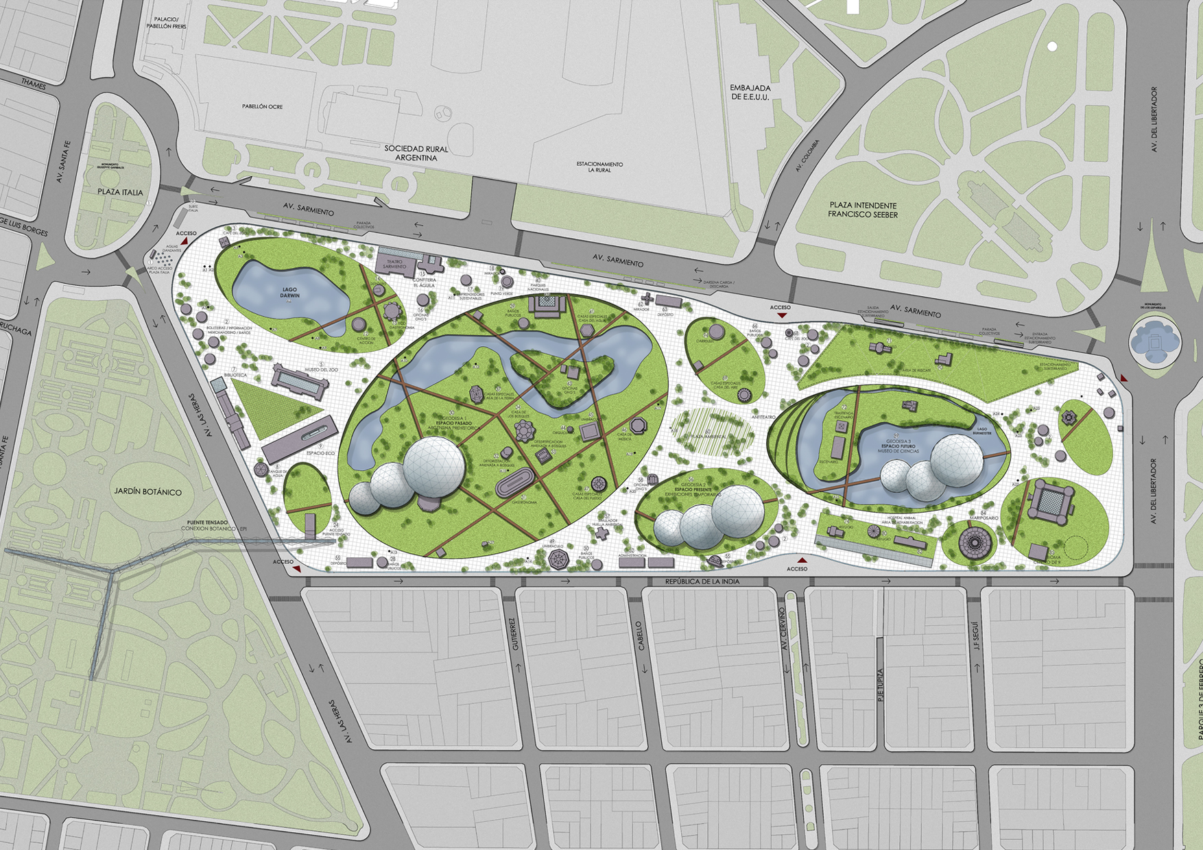 Galería de Tres propuestas para transformar el antiguo Zoo de Buenos Aires en un Ecoparque ...