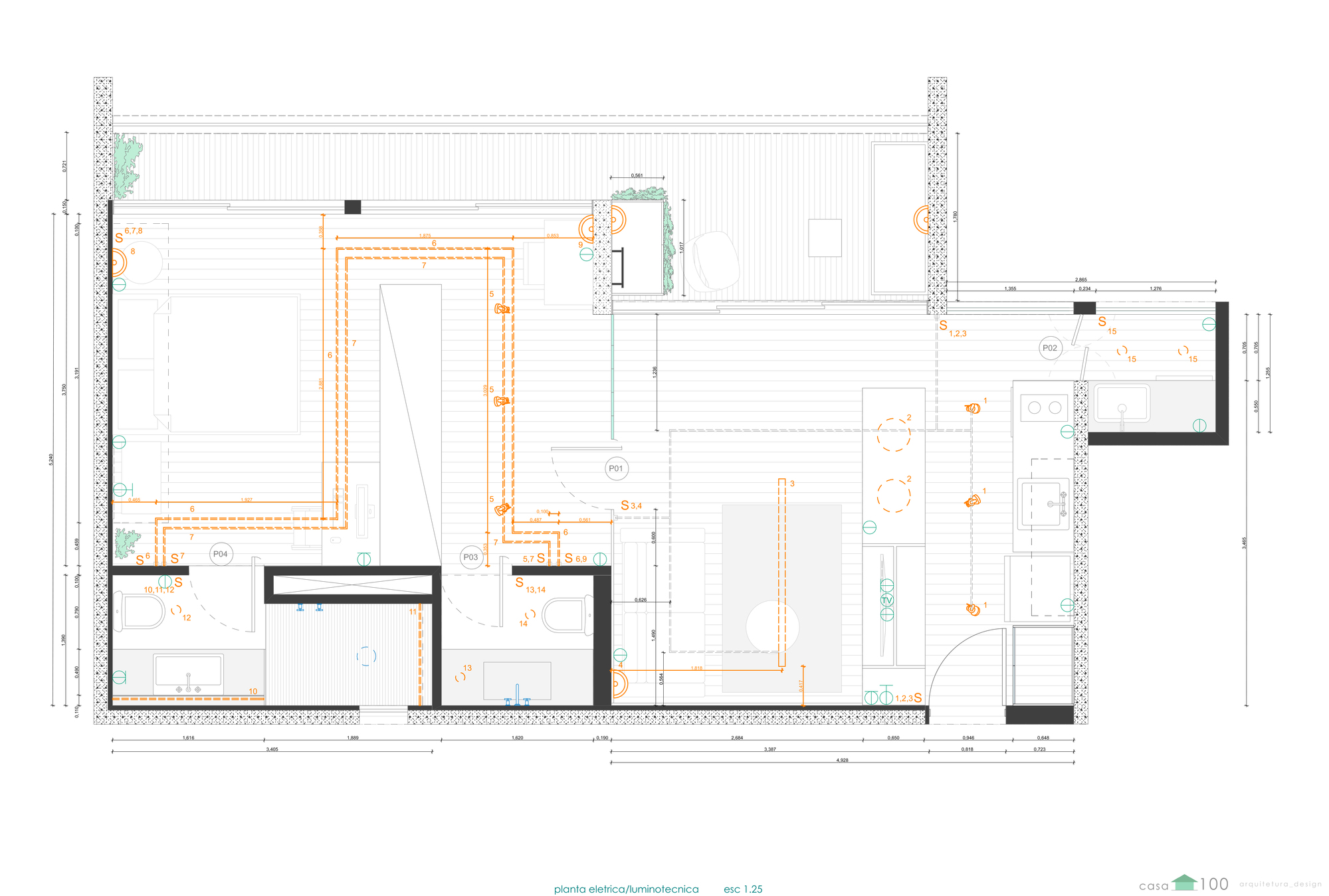 Gallery of Apartment with Partitions / Casa100 Arquitetura - 30