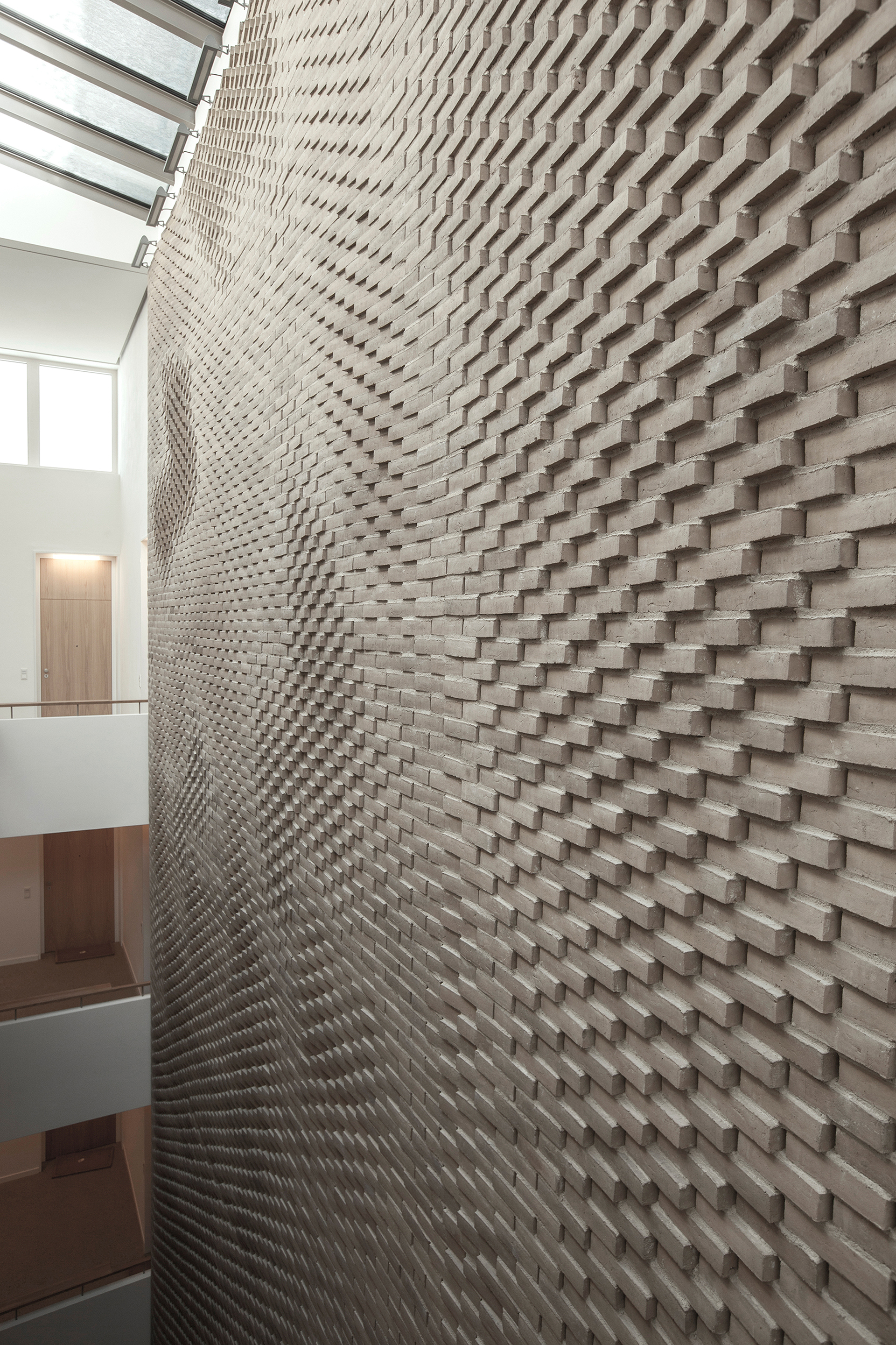 Gallery of This Hand-Laid Brick Feature Wall Was Inspired by Soundwaves ...