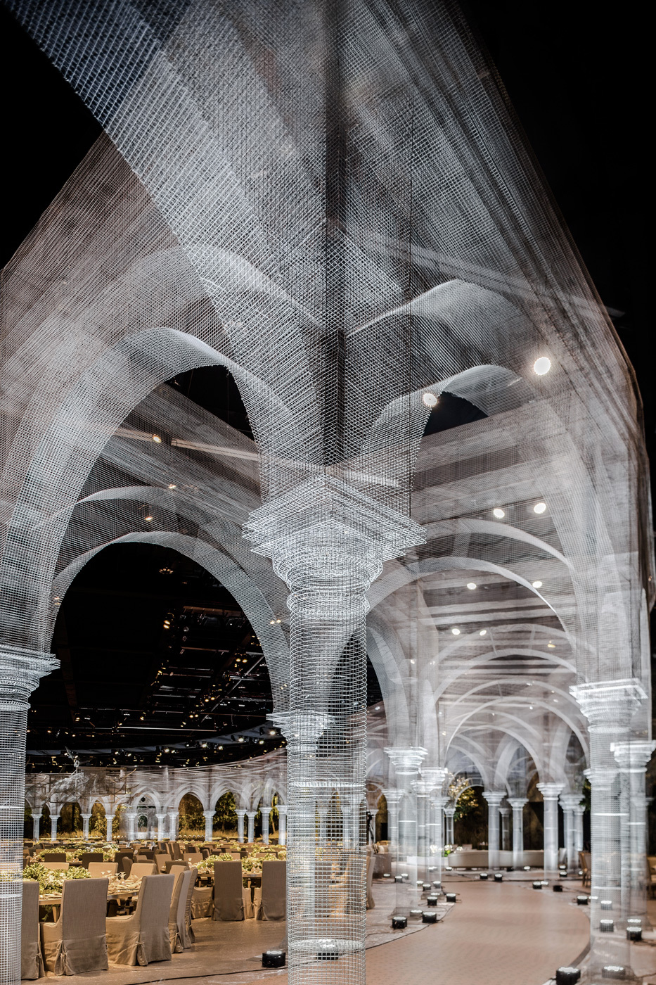 Gallery of Wire Mesh Installation Features Architectural Fragments ...