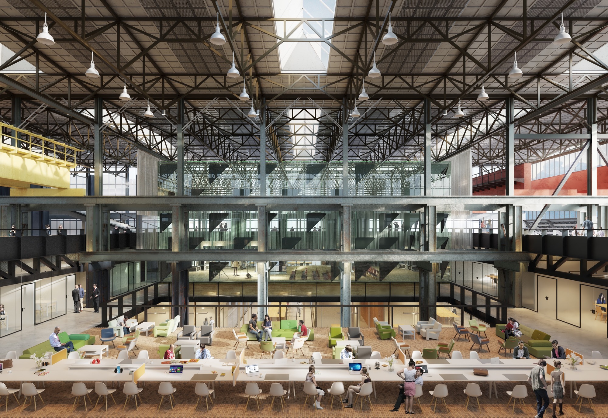 Gallery of Construction Begins on Project to Transform Railway Hangar ...