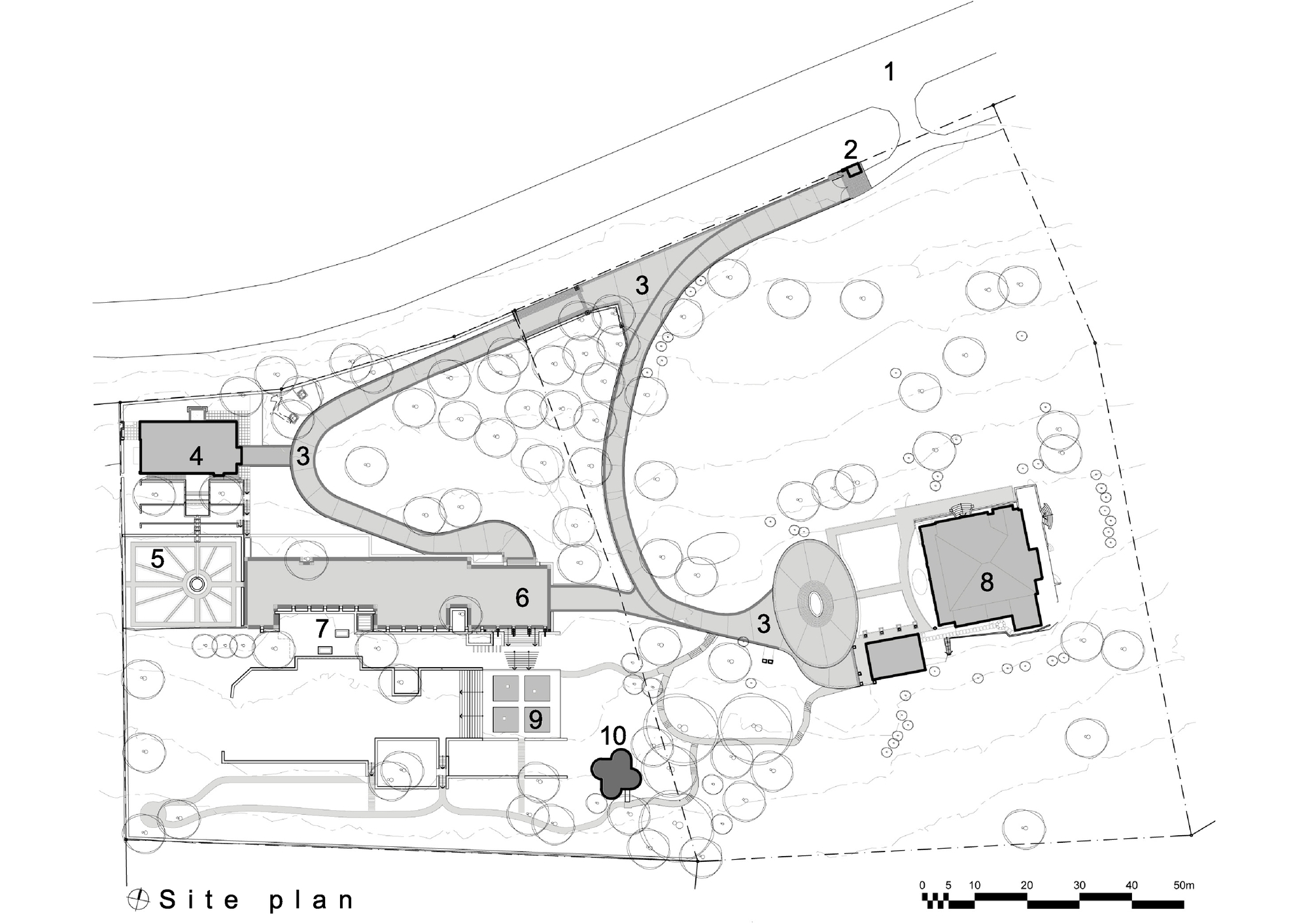 Architectural Site Plan Trees