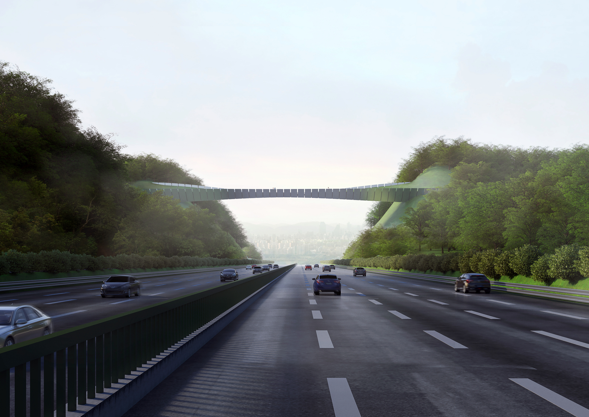 Gallery of Eco Bridge Design Winner Creates an Undulating Mountainside ...