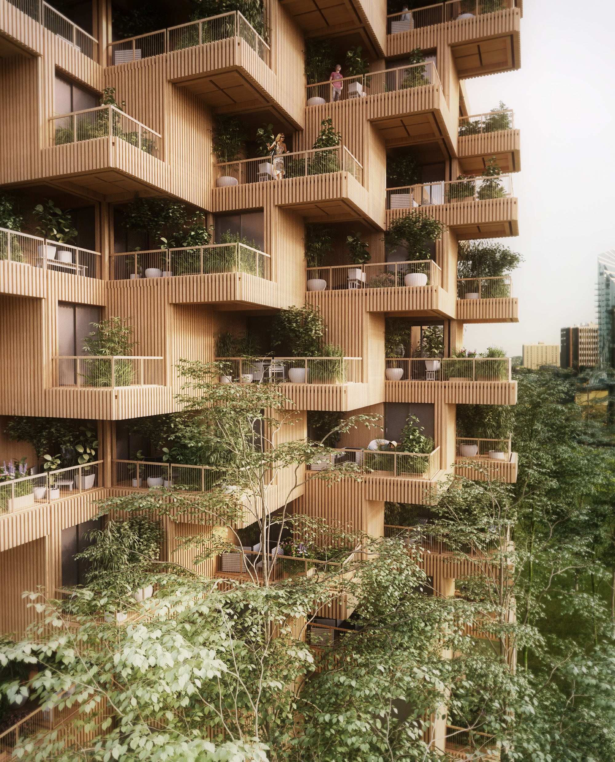 Gallery of Penda Designs Modular Timber Tower Inspired by Habitat 67 ...