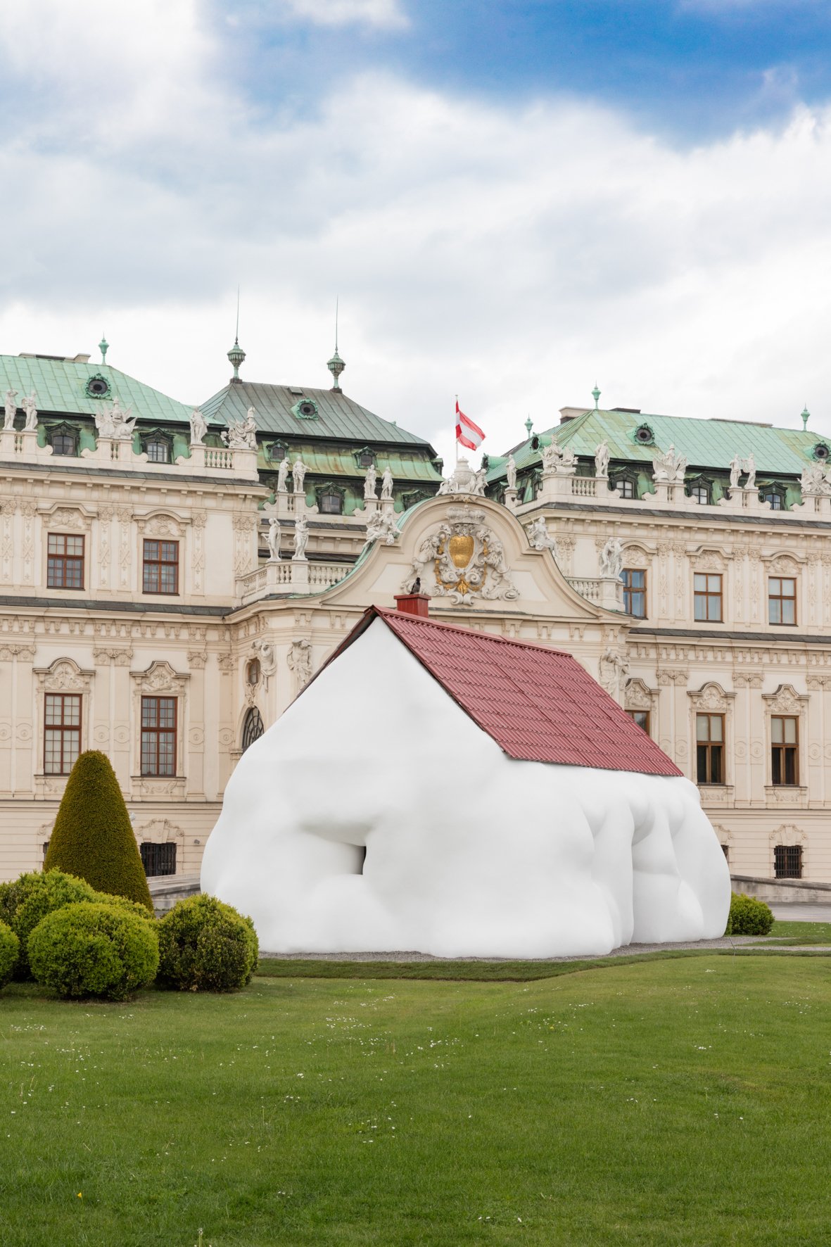 Gallery of Erwin Wurm's "Fat House" Is Exhibited Amid the Baroque ...