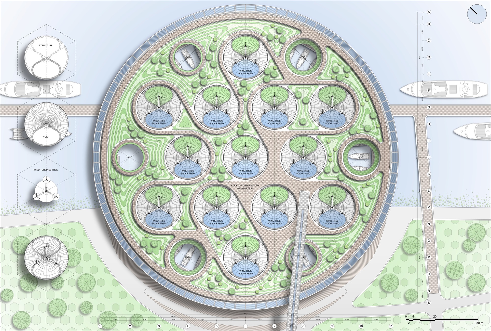 Galeria de Vincent Callebaut propõe uma floresta suspensa sobre rio em ...