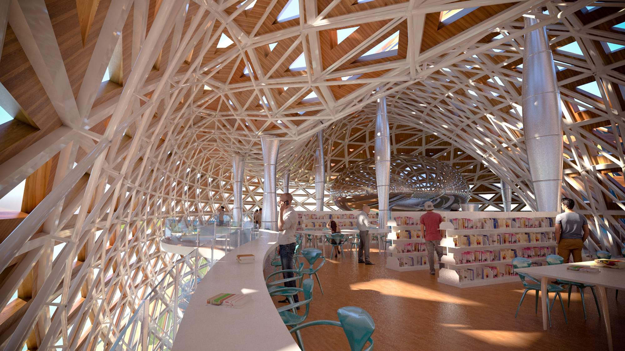 Gallery of Competition Entry Imagines Dynamic Library Design for London ...