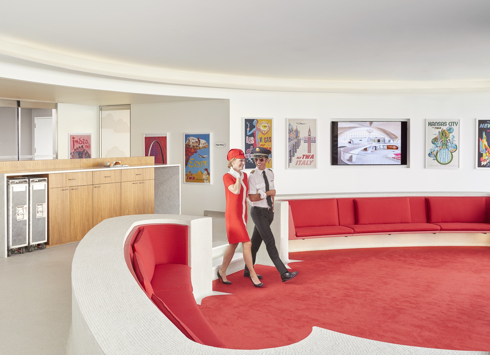 Gallery of New TWA Lounge Opens as Construction Moves Forward on Hotel ...