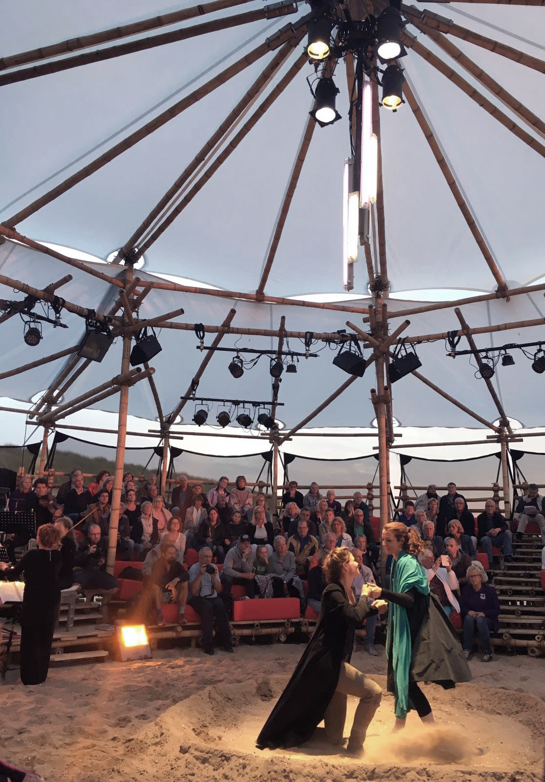 Gallery of 5800 Individual Bamboo Poles Stand Tall as a Lightweight ...